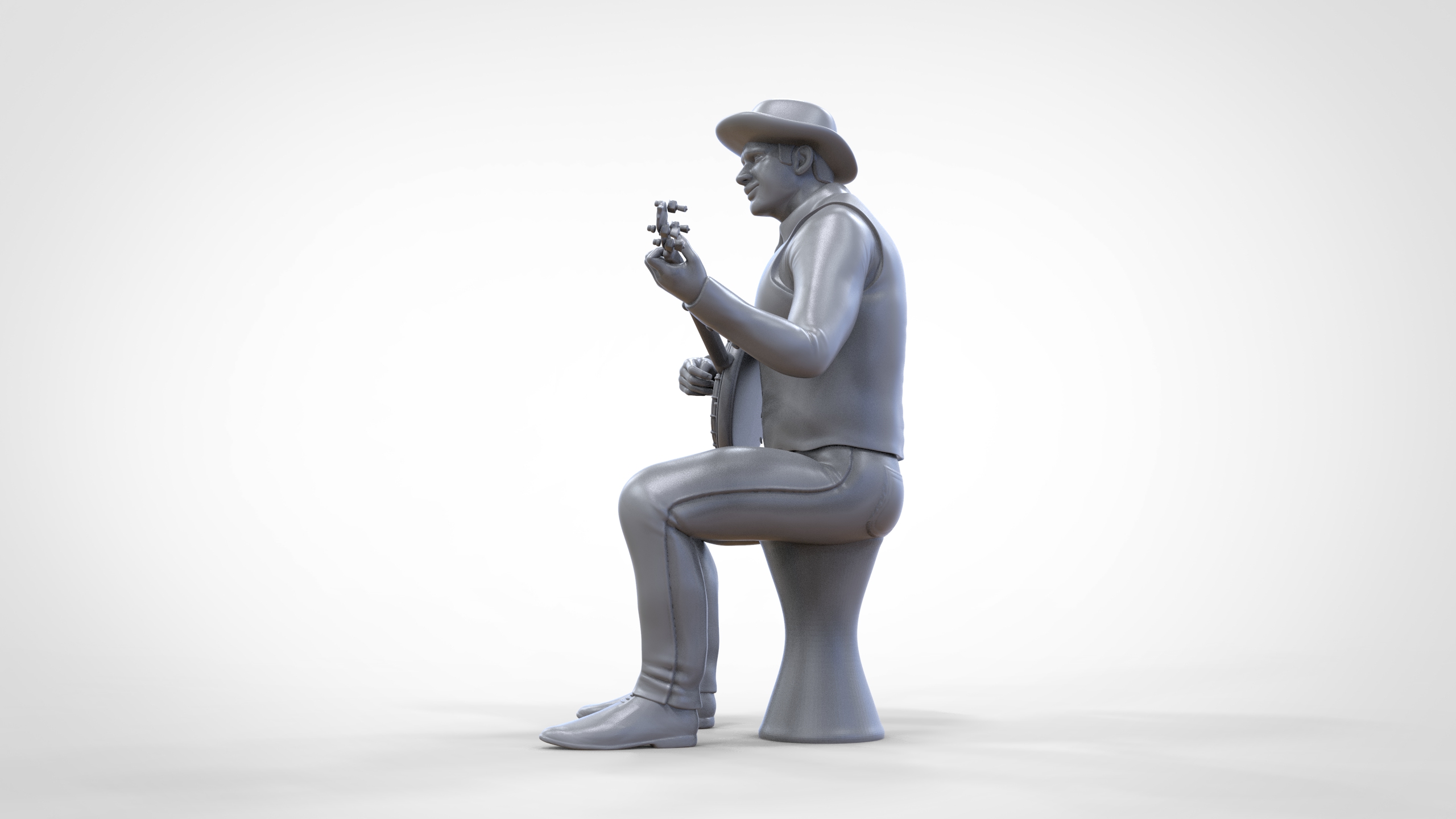 STL file N4 Musician Banjo player 1-64 Miniature 🪕 (OBJ and 3MF)・3D ...