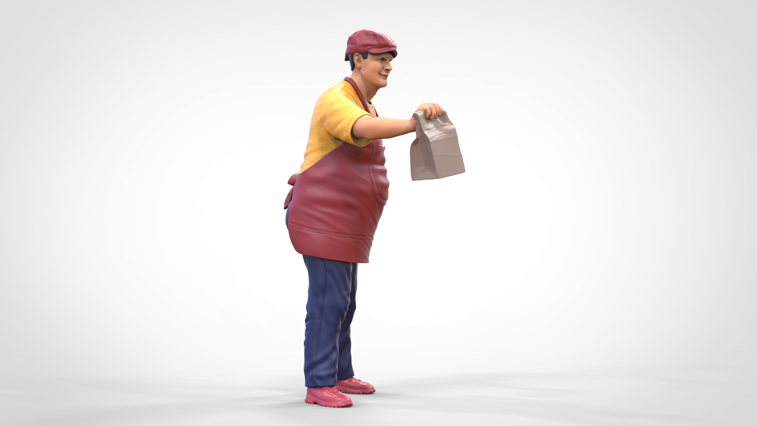 STL file N2 Salesperson or Shopkeeper or baker 🛒・3D printer design to ...