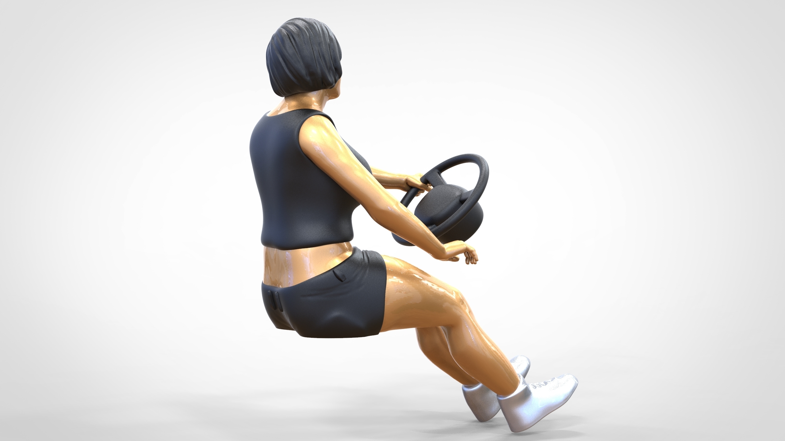 👩 N1 Woman Driver 1 64 Miniature With steering and chair・ STL File for ...