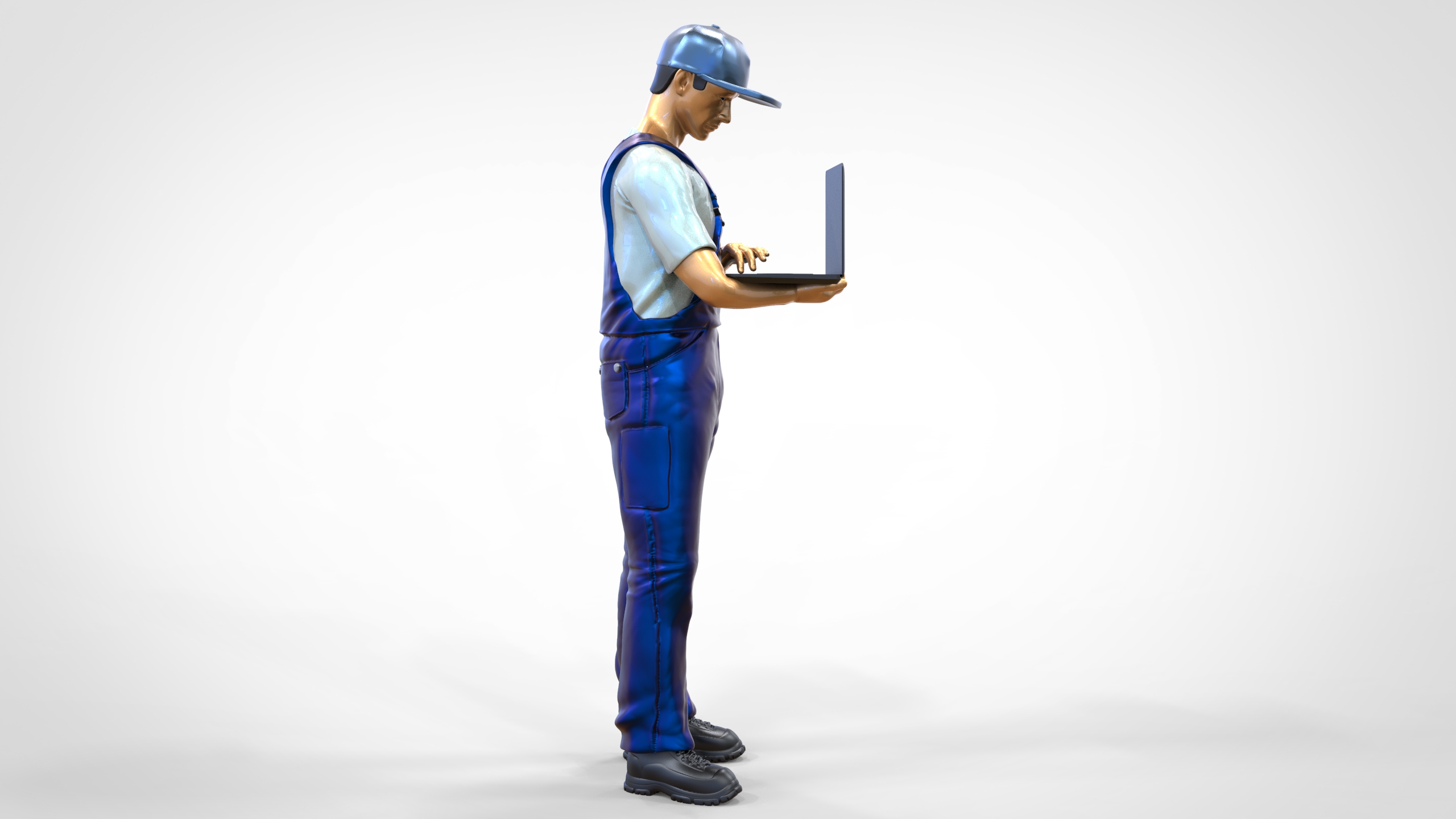 🧑‍🔧 N8 Mechanic diagnose the car with laptop・ STL File for ・Cults