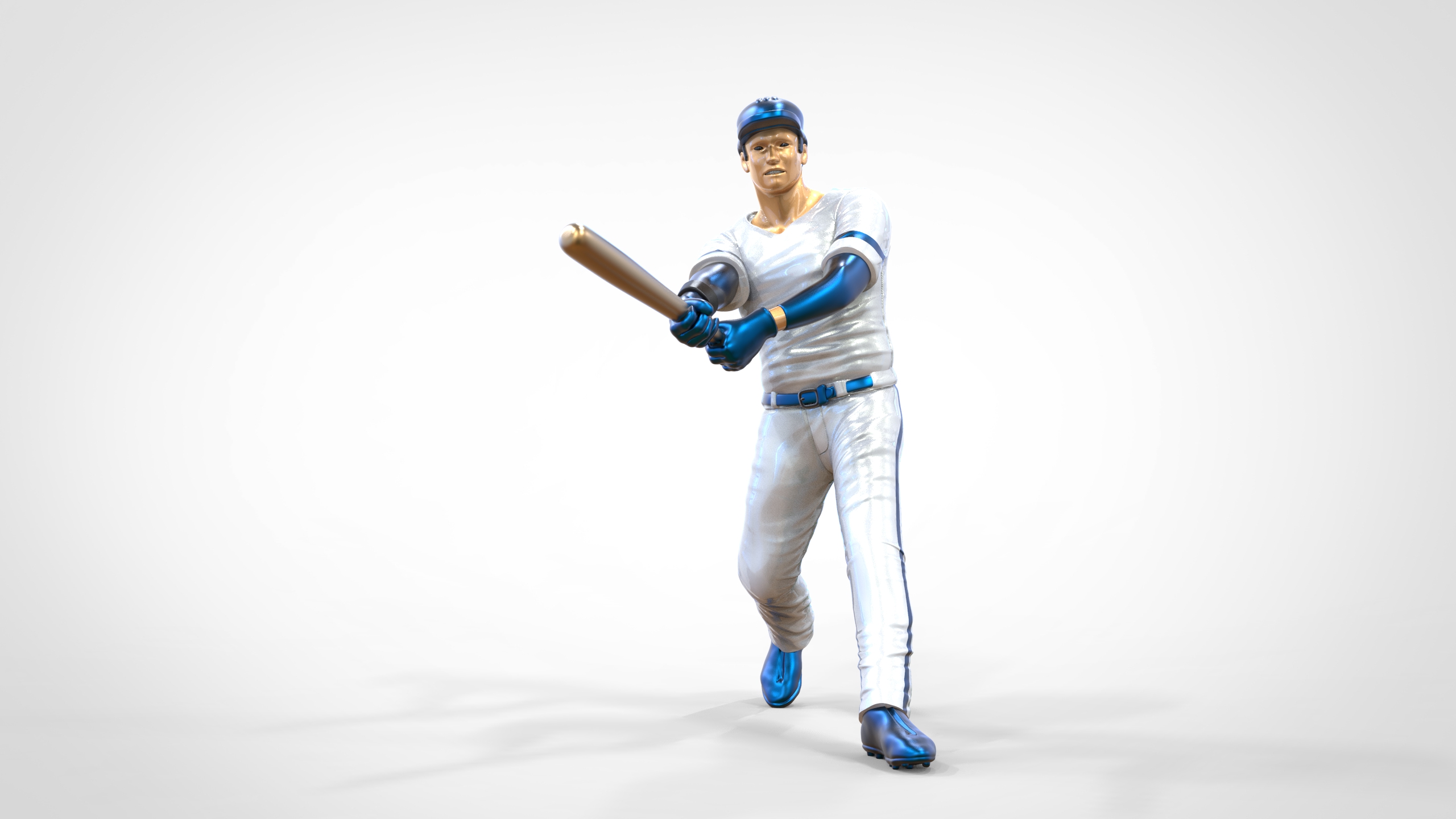 STL file N1 Baseball player Center fielder ⚾ (OBJ and 3MF)・3D printing ...