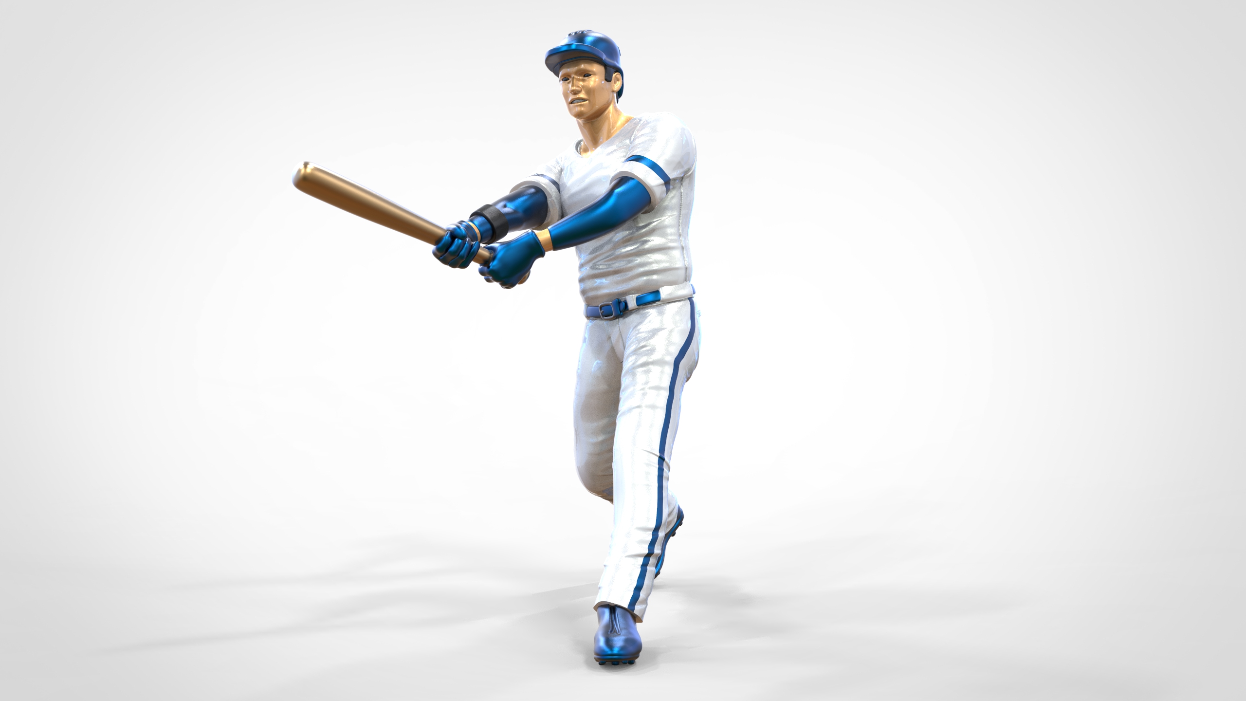 STL file N1 Baseball player Center fielder ⚾ (OBJ and 3MF)・3D printing ...