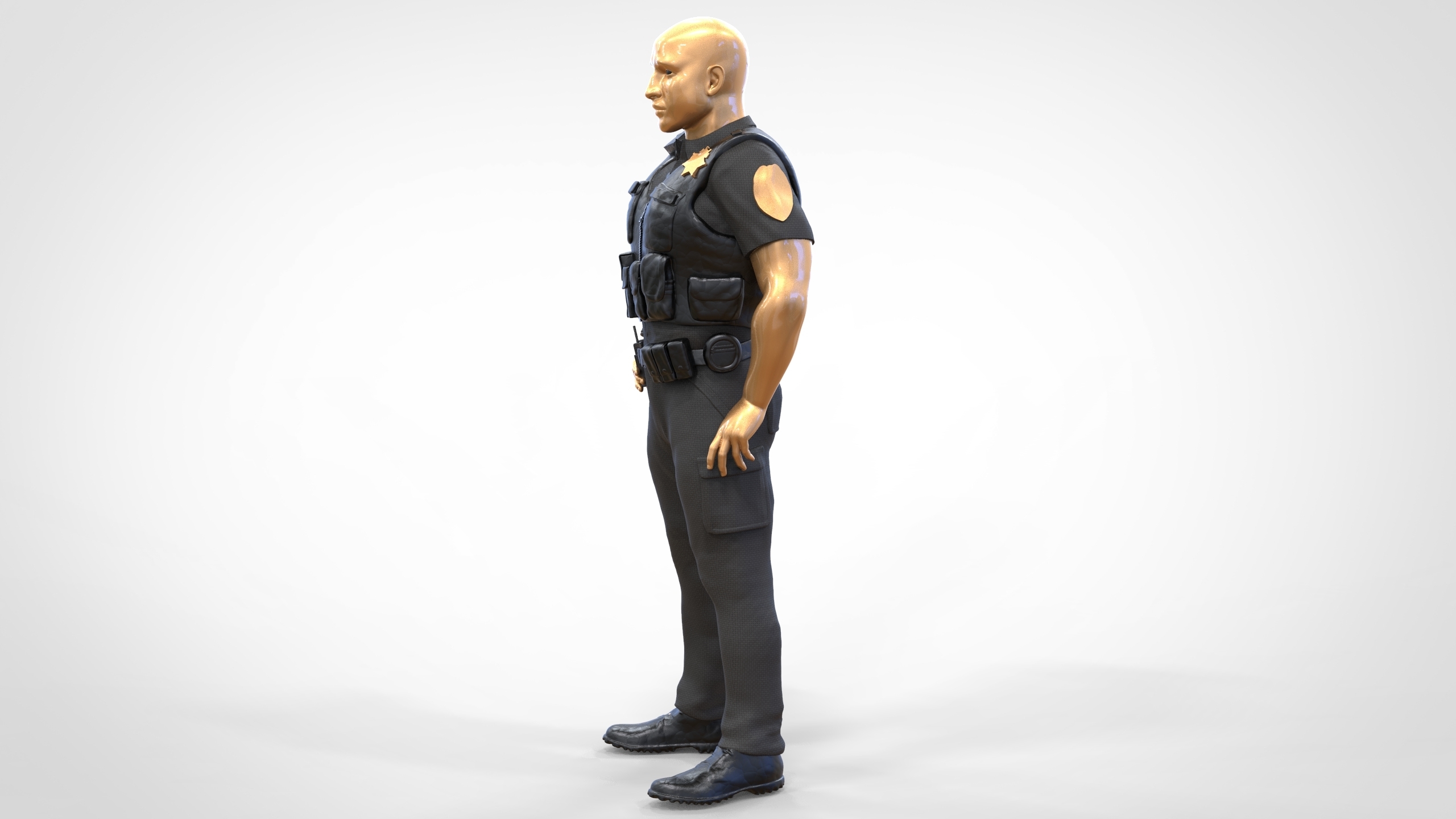 STL file N1 American Police Officer Miniature 3D print model 🚓 (OBJ and ...