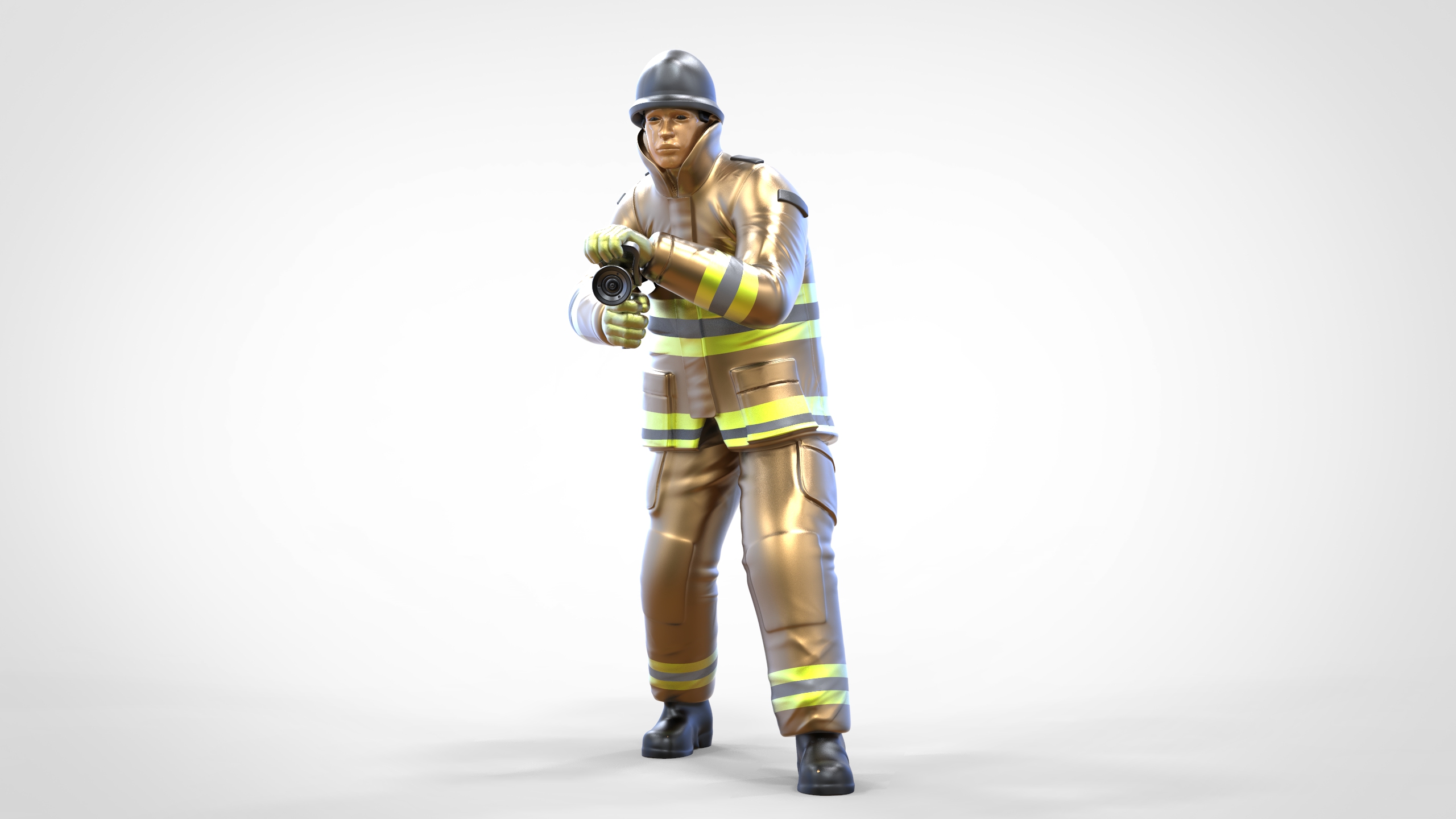 🧑‍🚒 N1 Firefighter or fireman Extinguishing fire・ STL File for ・Cults