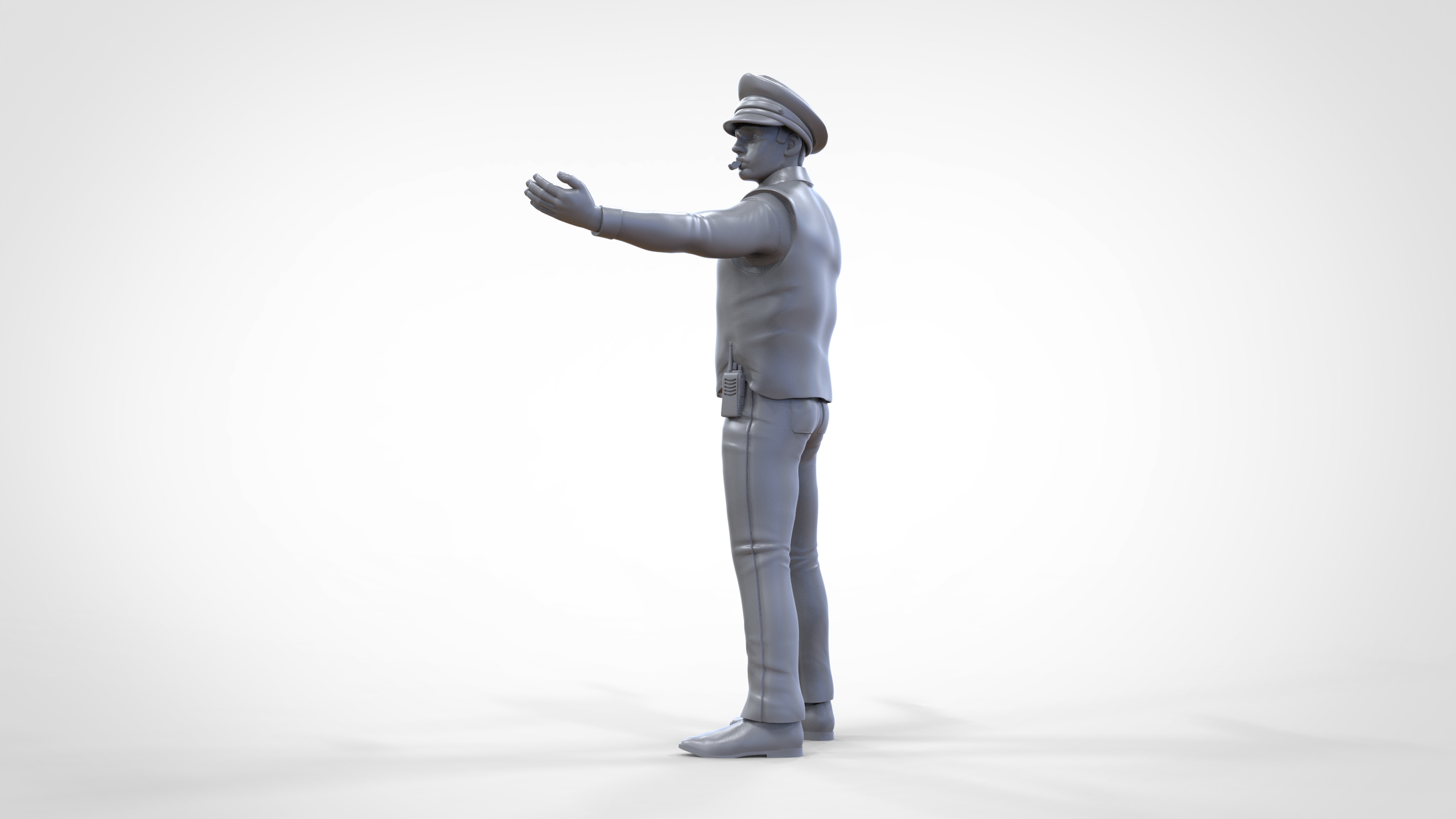 STL file N1 Traffic Police with whistle 🚦 (OBJ and 3MF)・3D printable ...