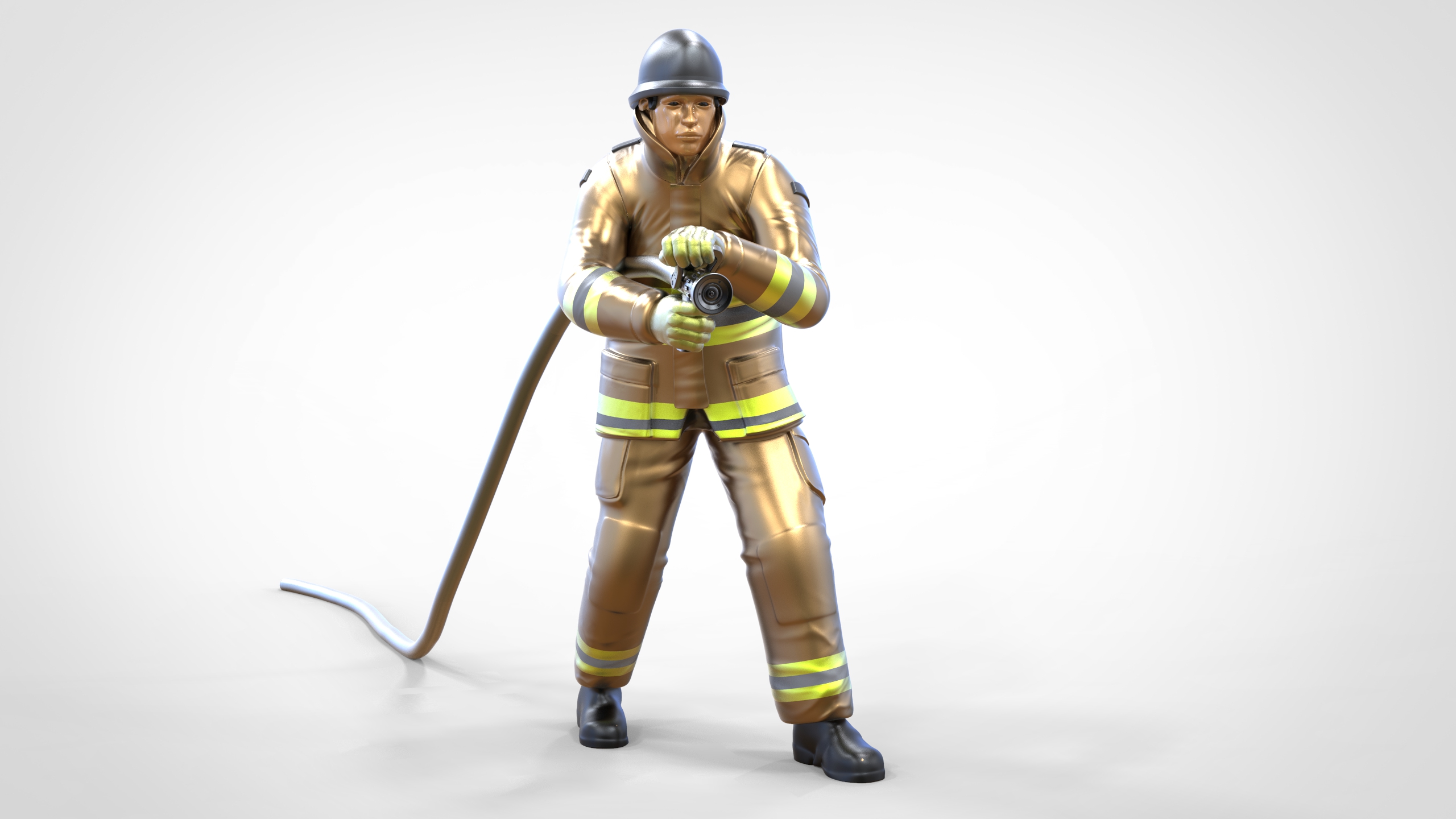 🧑‍🚒 N1 Firefighter or fireman Extinguishing fire・ STL File for ・Cults