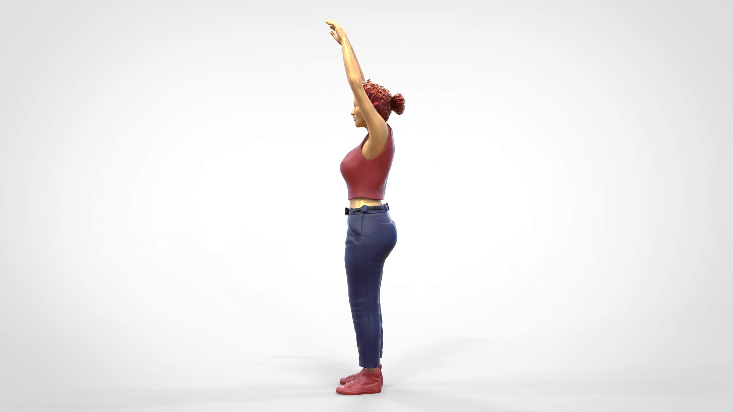 STL file N8 Football fan spectator waving in stadium 🏈・Design to ...