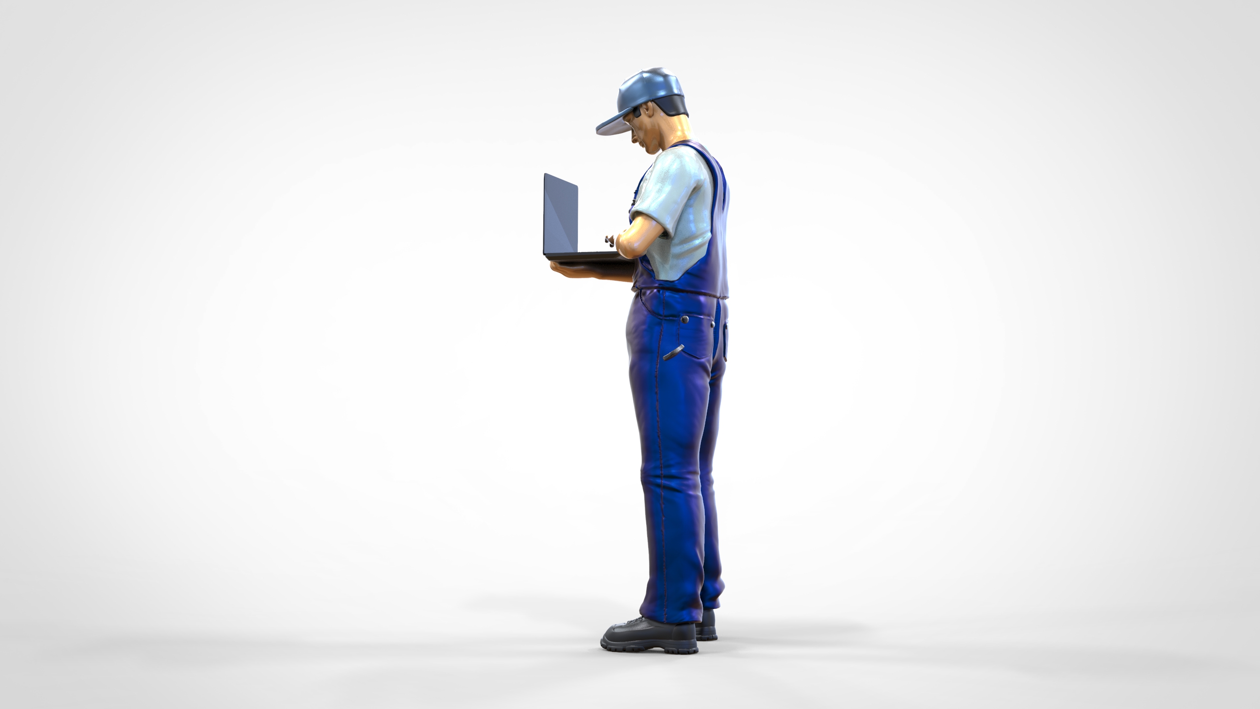 🧑‍🔧 N8 Mechanic diagnose the car with laptop・ STL File for ・Cults