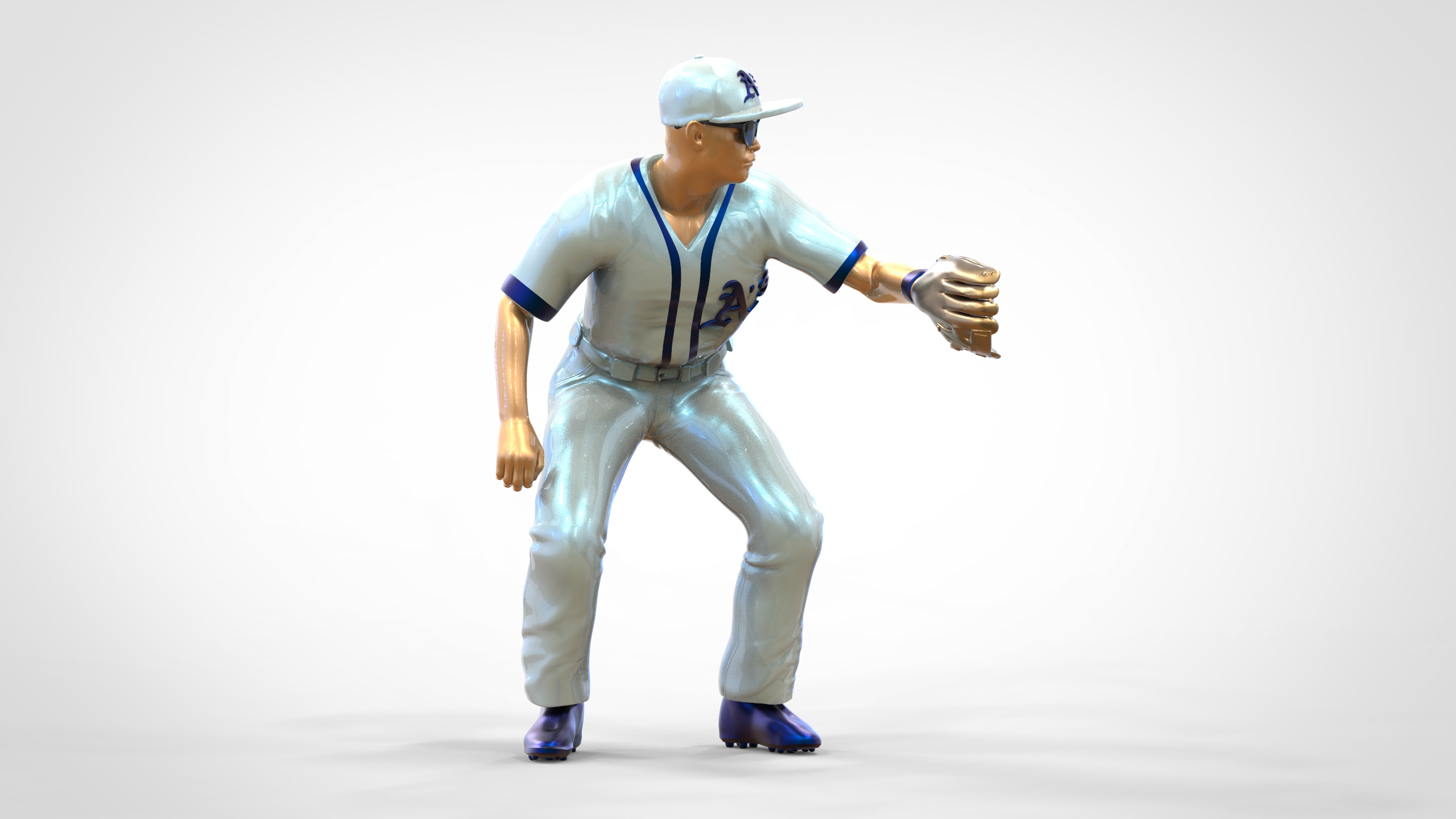 ⚾ N3 Baseball player Center fielder・ STL File for ・Cults