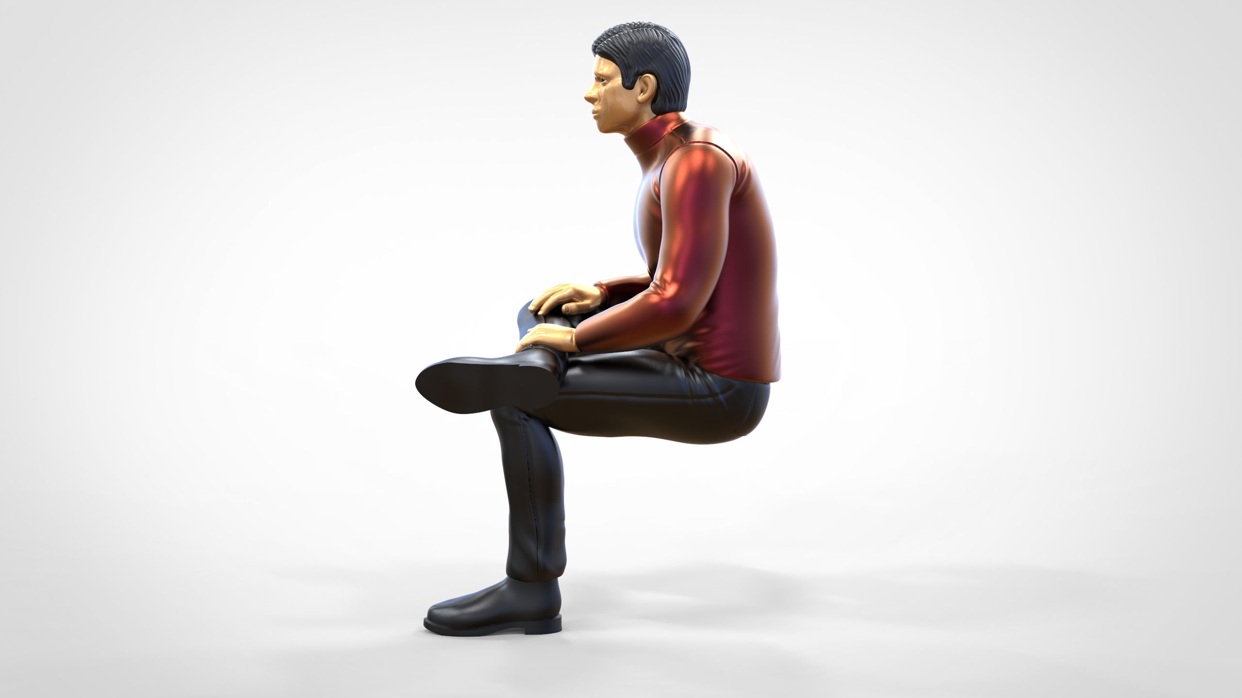 STL file N3 Sitting man waiting 👨 (OBJ and 3MF)・3D printable model to ...