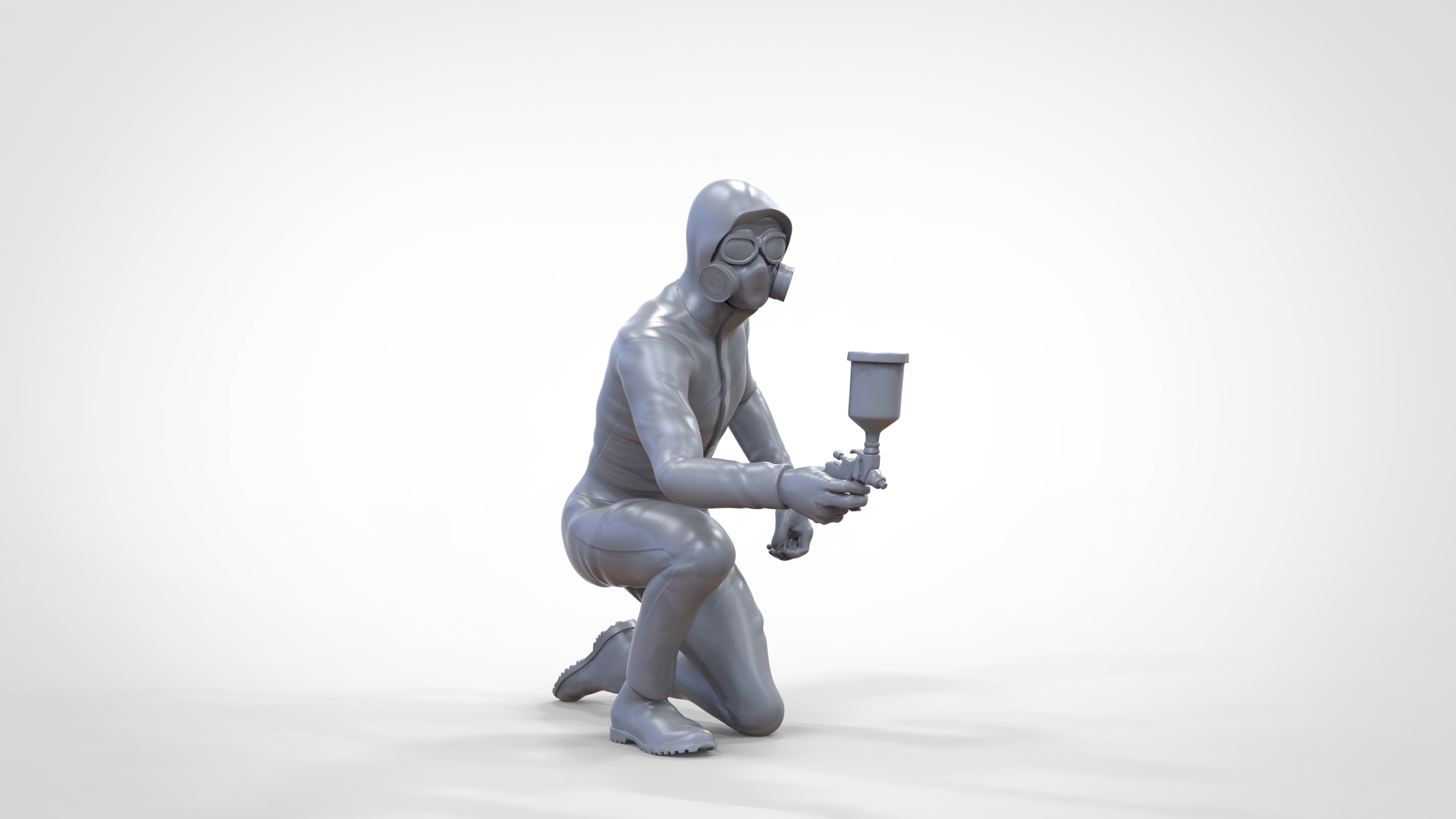 STL file N2 Car Painter Painting with Paint Spray 🚗 (OBJ and 3MF ...