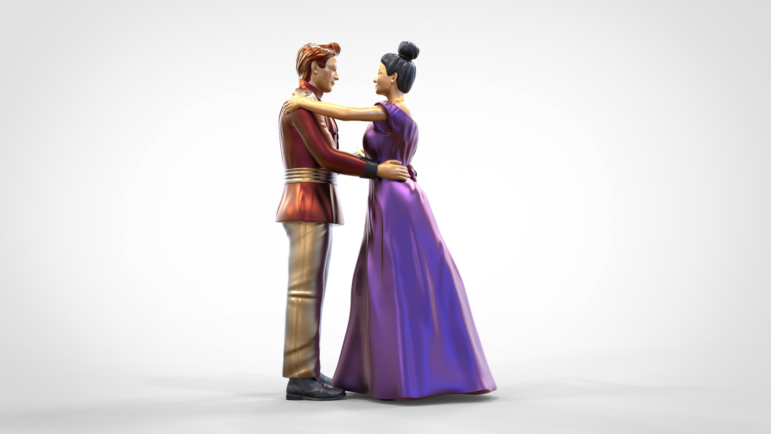STL file Prince and Princess dancing 🤴 (OBJ and 3MF)・Model to download ...