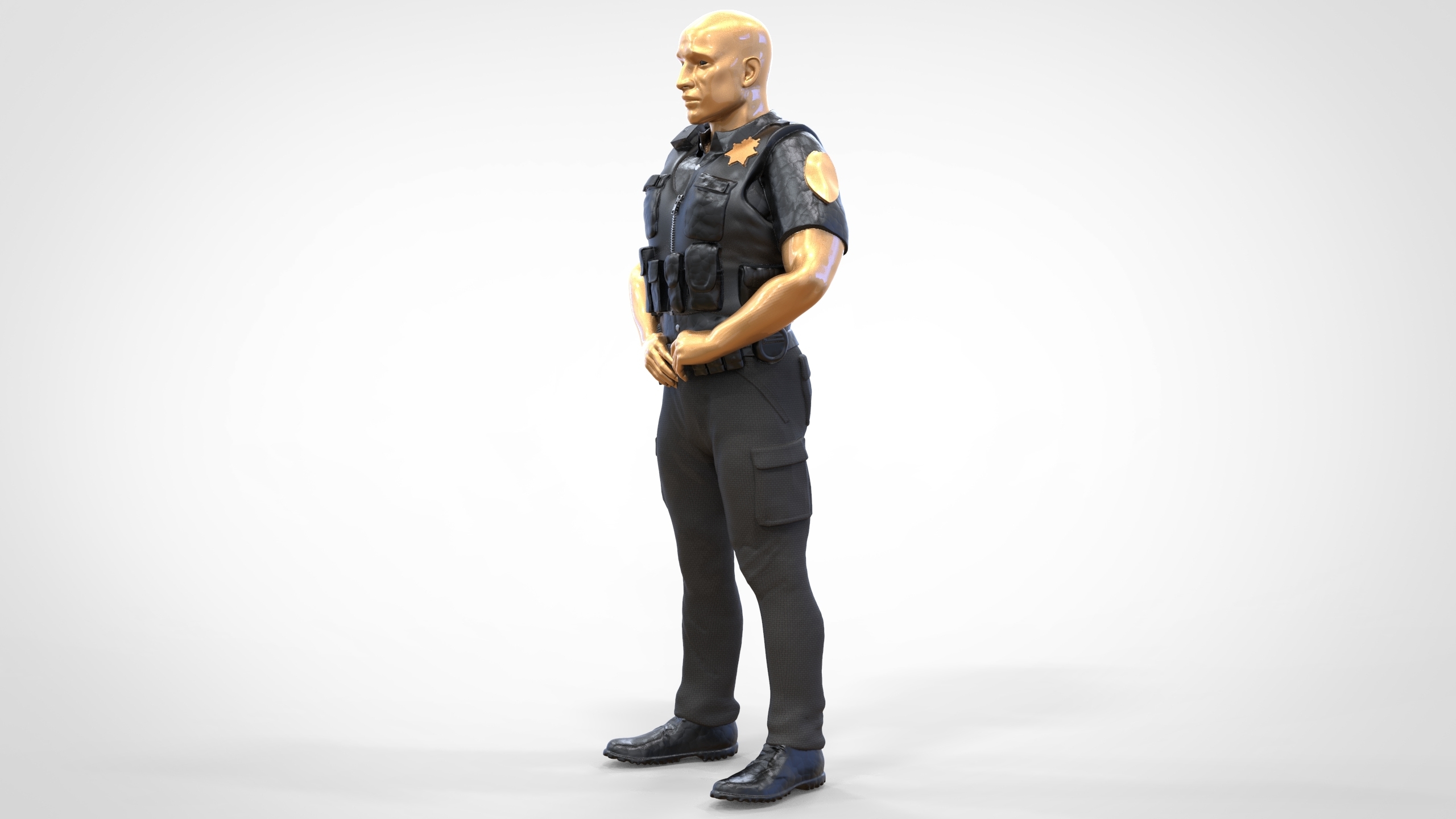 STL file N1 American Police Officer Miniature Updated Pose 3D print ...