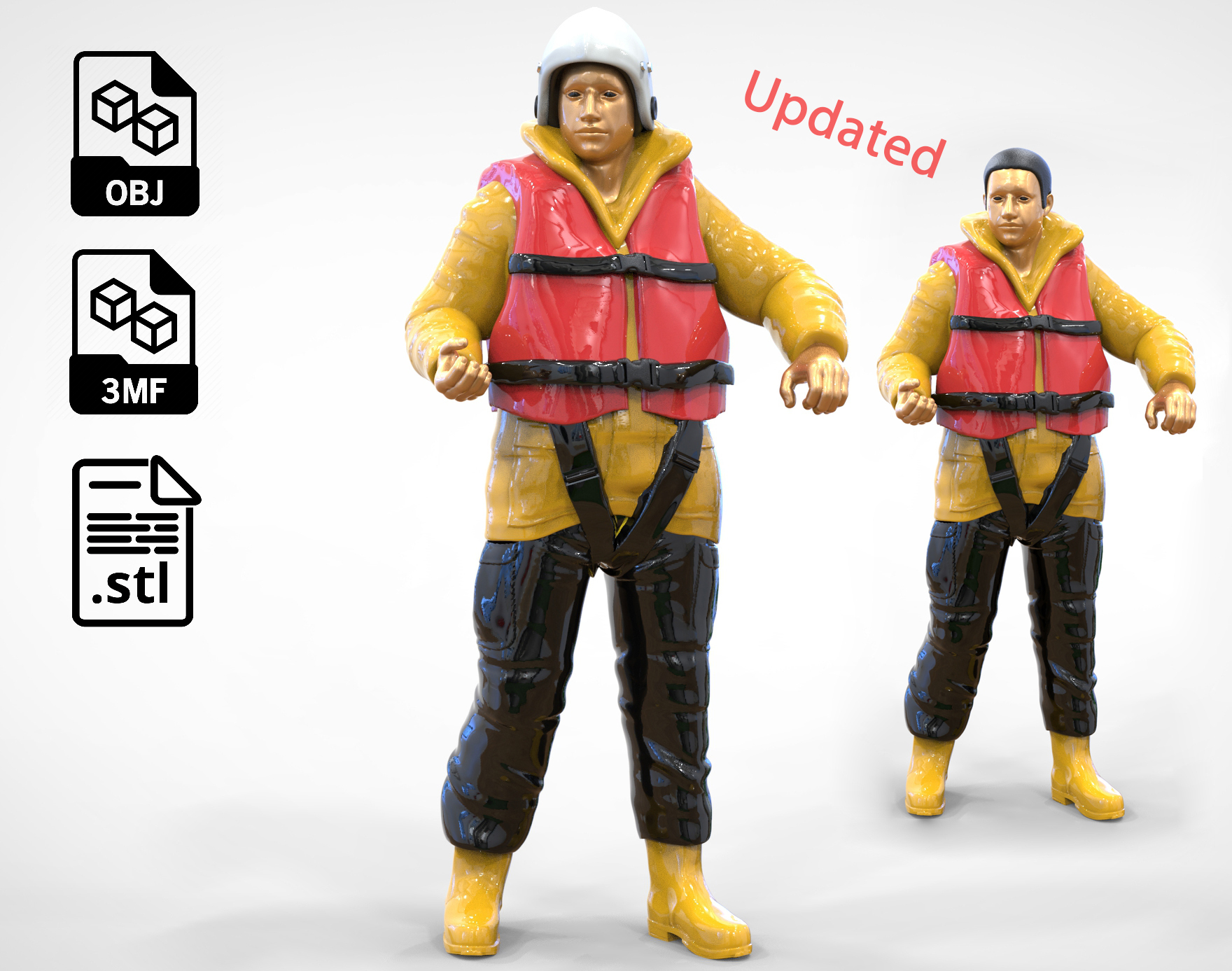 ⛑️ N1 Royal National Lifeboat Institution RNLI Rescue crew・ STL File ...
