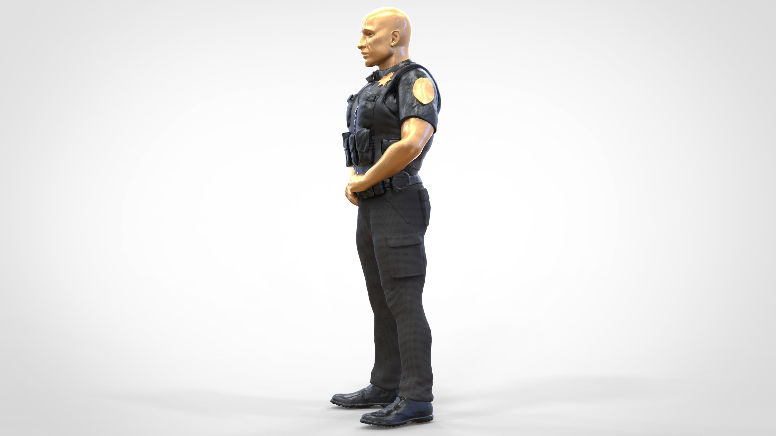 arquivo STL N1 American Police Officer Miniature Modelo de impresión 3D ...