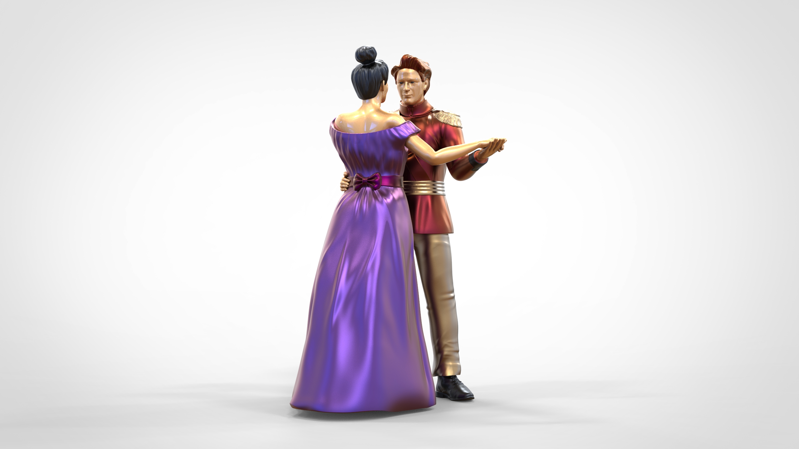 STL file Prince and Princess dancing 🤴 (OBJ and 3MF)・Model to download ...