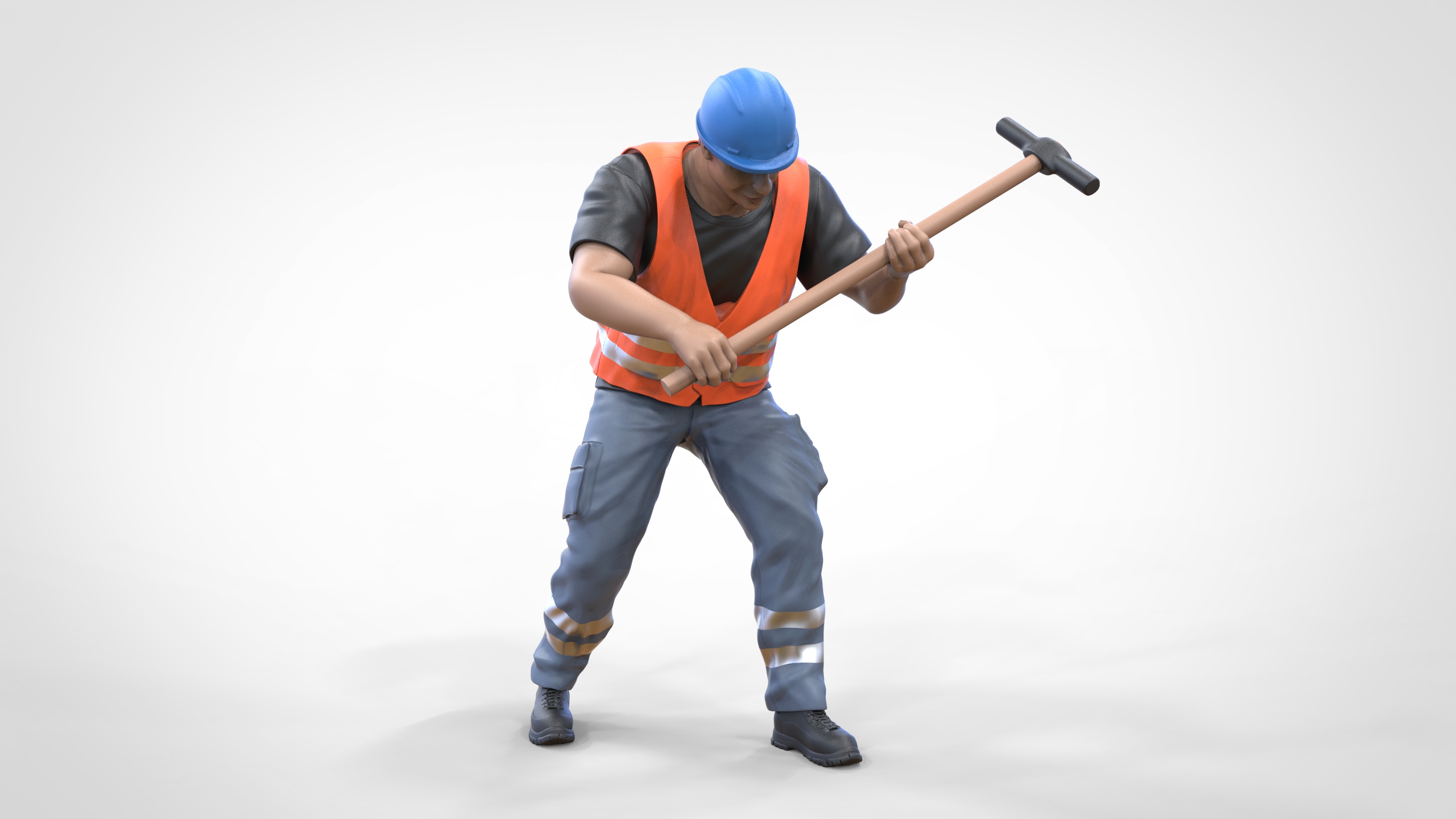 STL file N1 Track or railway worker 🛤️ (OBJ and 3MF)・3D printer design ...