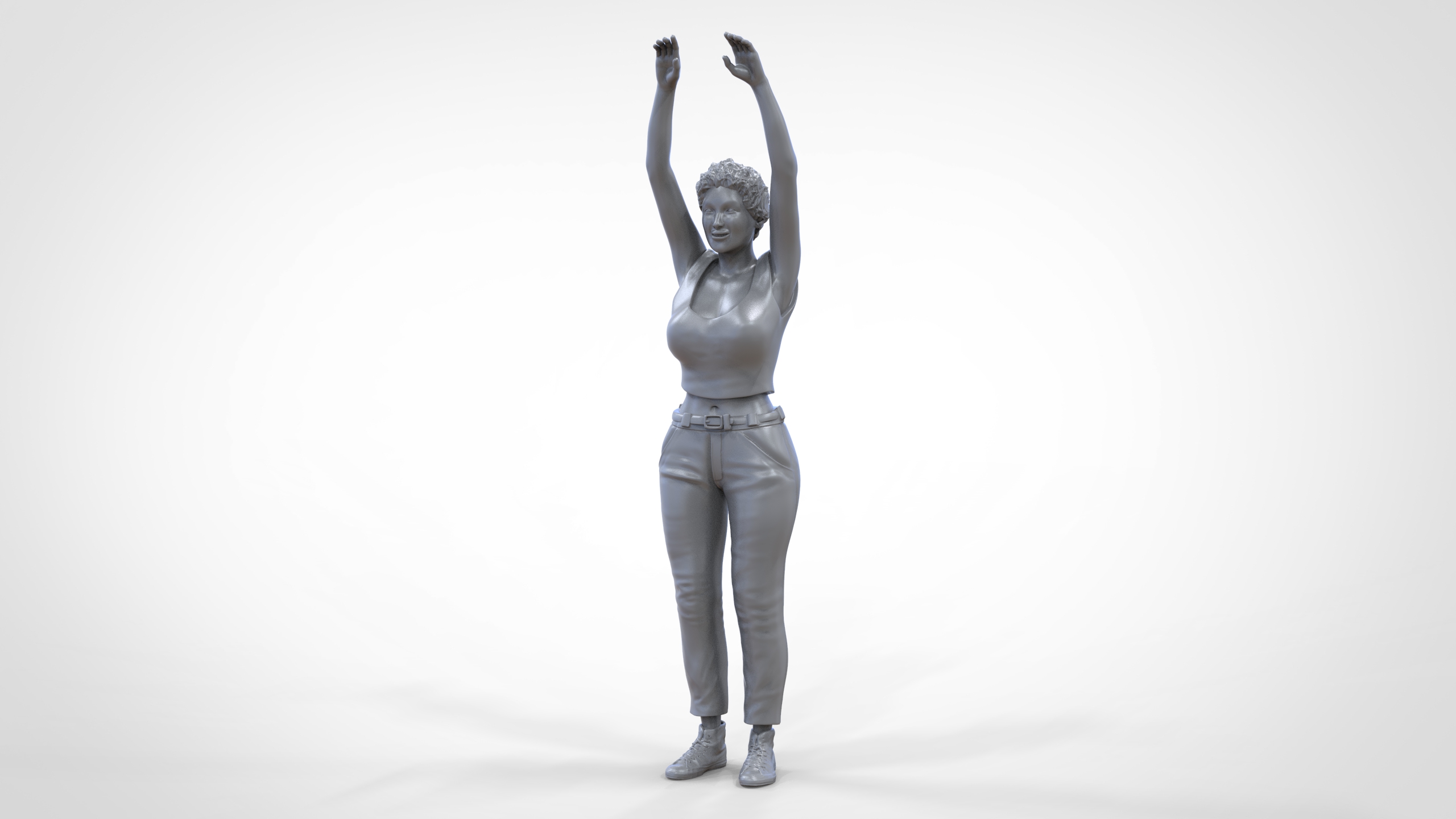 STL file N8 Football fan spectator waving in stadium 🏈・Design to ...