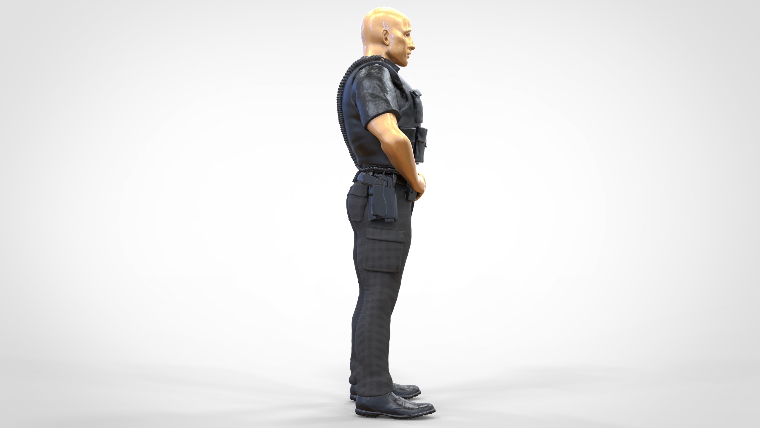 STL file N1 American Police Officer Miniature Updated Pose 3D print ...
