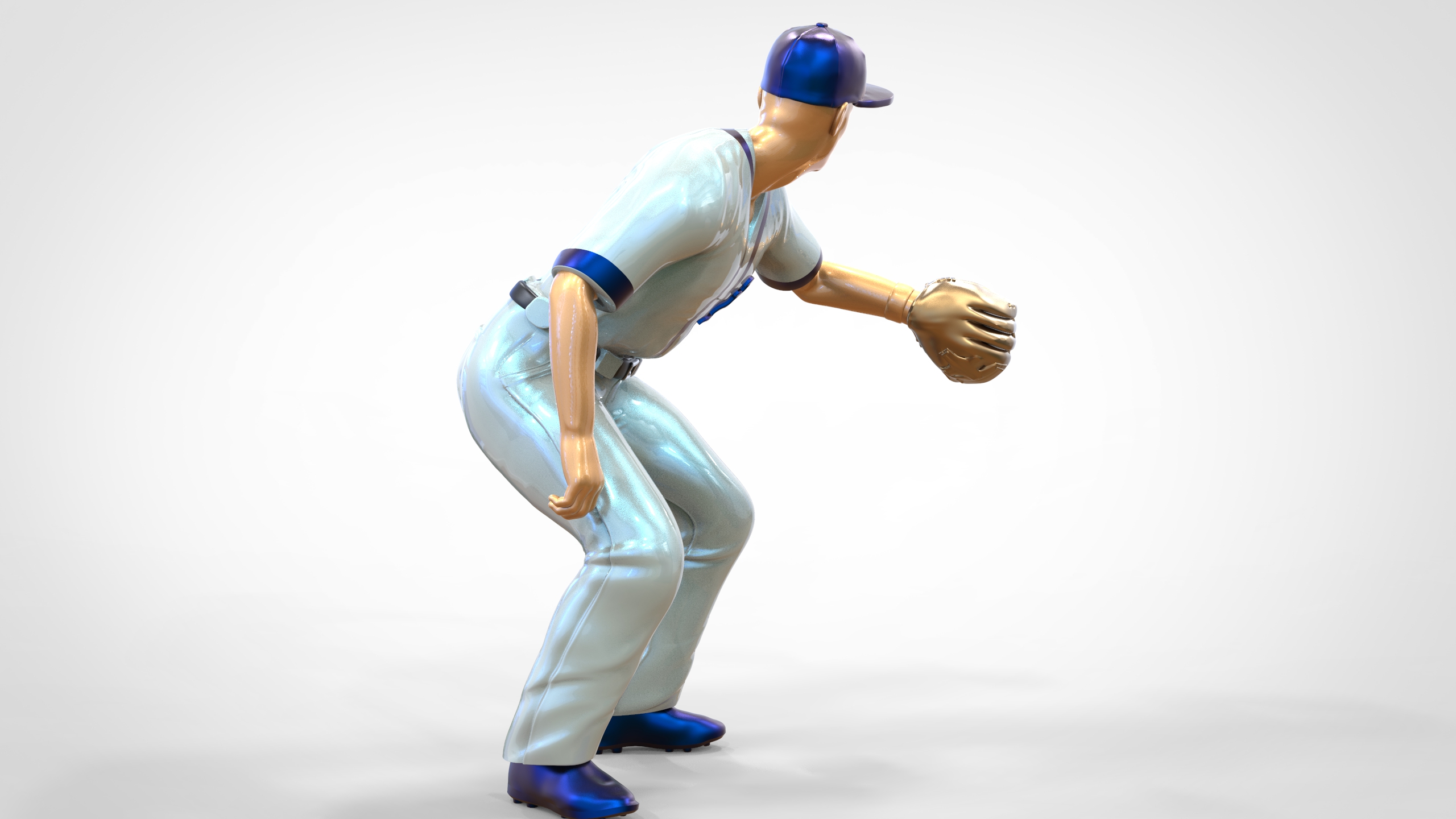 ⚾ N3 Baseball player Center fielder・ STL File for ・Cults