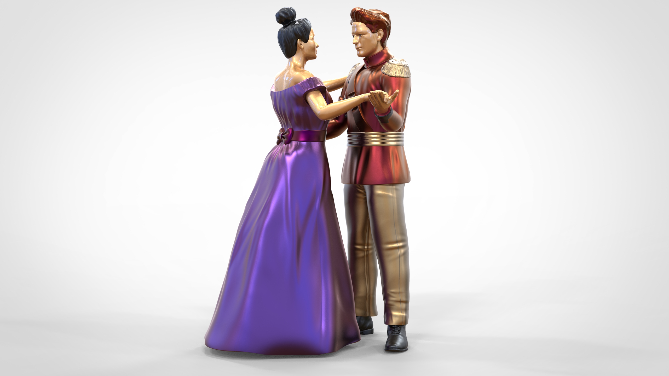 STL file Prince and Princess dancing 🤴 (OBJ and 3MF)・Model to download ...