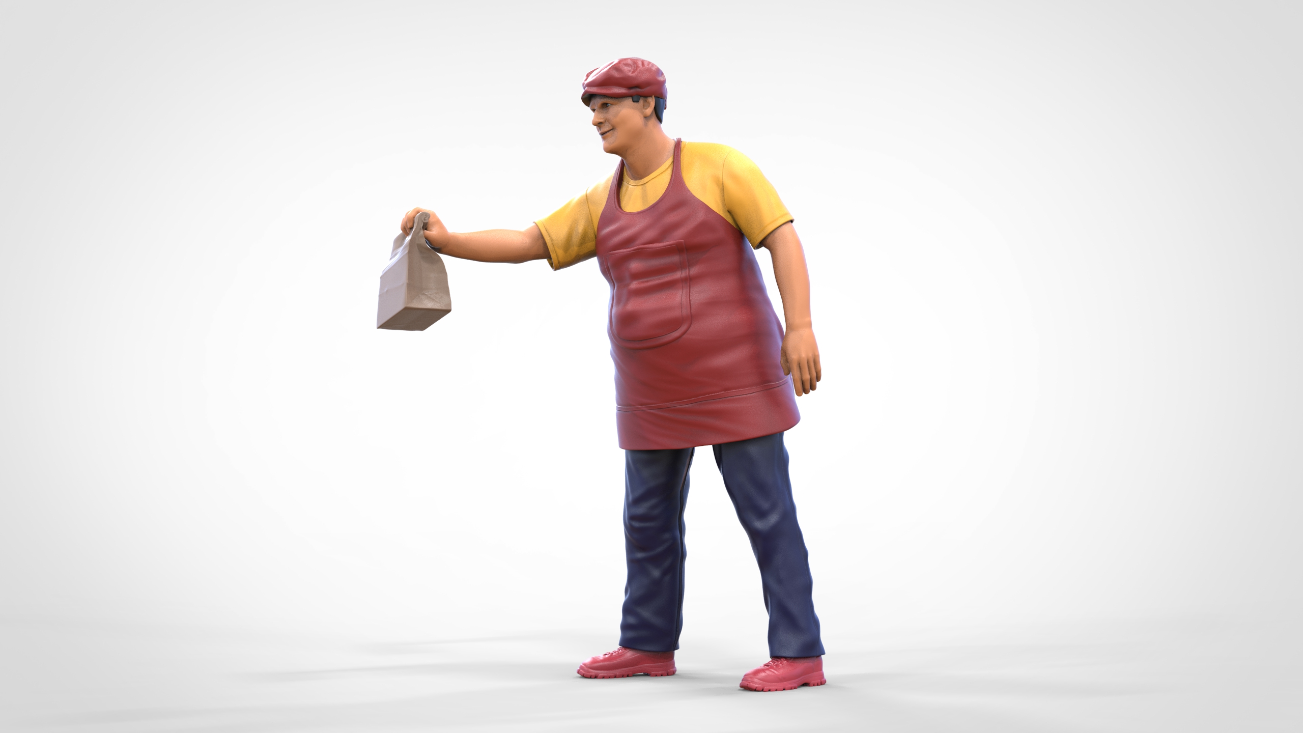 STL file N2 Salesperson or Shopkeeper or baker 🛒・3D printer design to ...