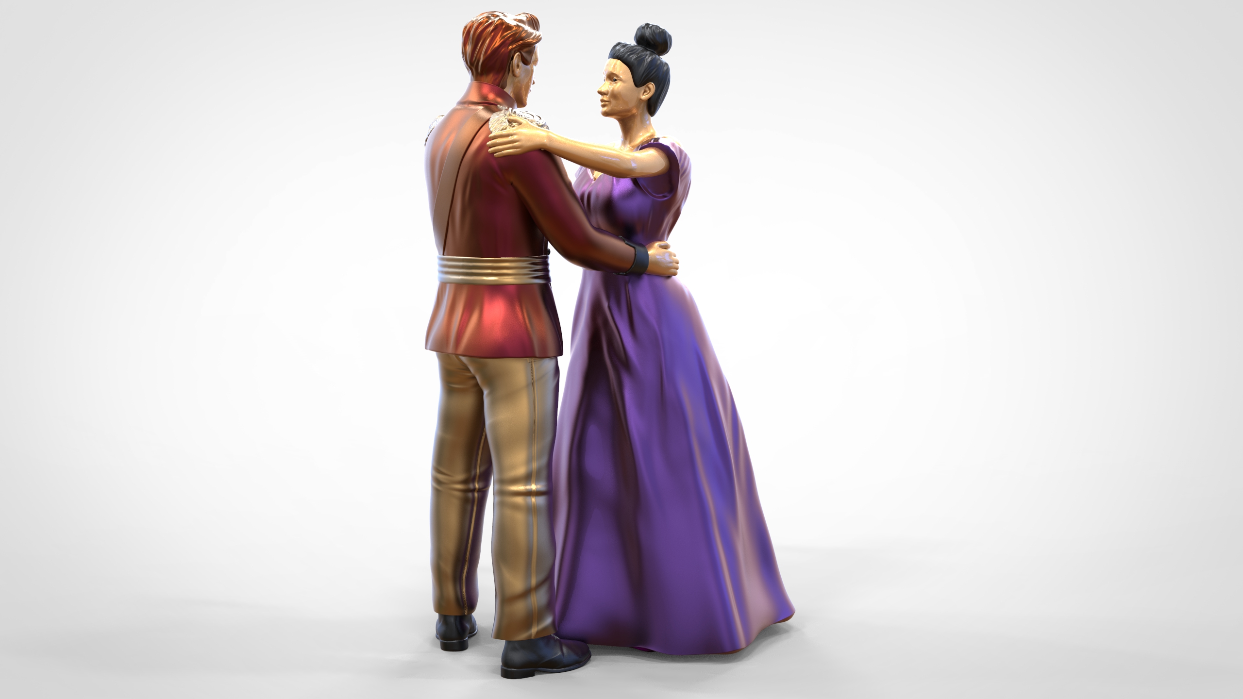 STL file Prince and Princess dancing 🤴 (OBJ and 3MF)・Model to download ...