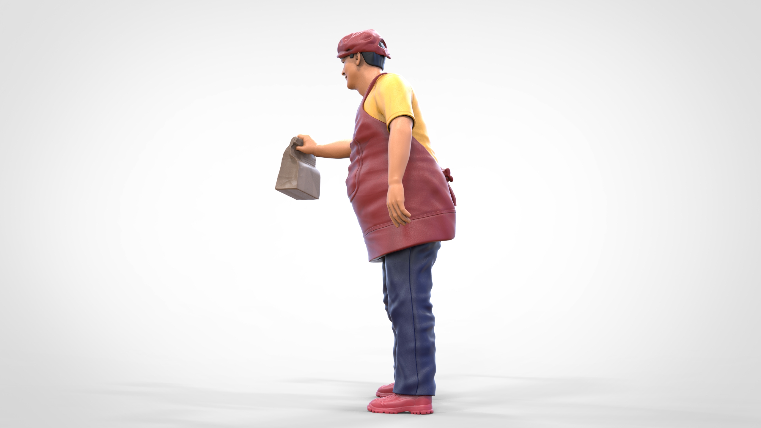 STL file N2 Salesperson or Shopkeeper or baker 🛒・3D printer design to ...