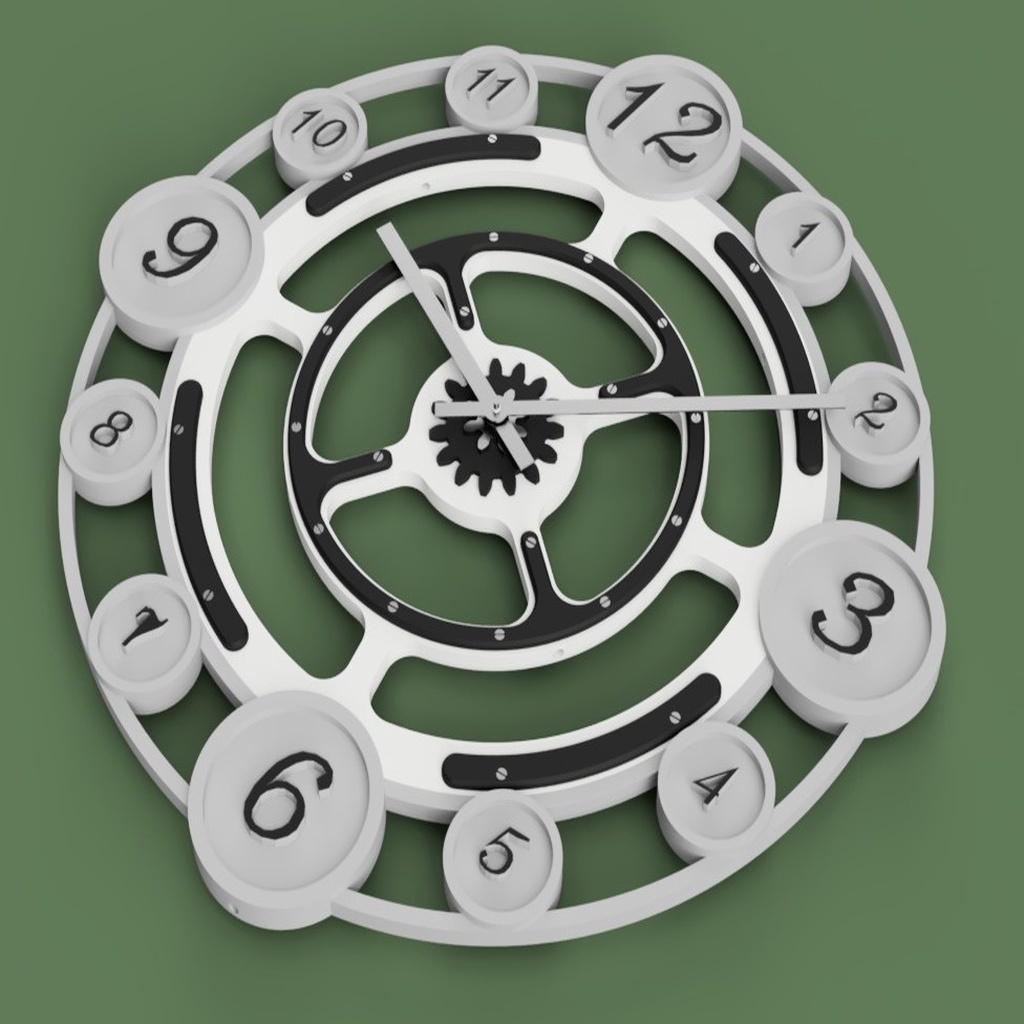 Free STL file Wall Clock (Ø 500mm) 🕰️ ・3D printer model to download・Cults