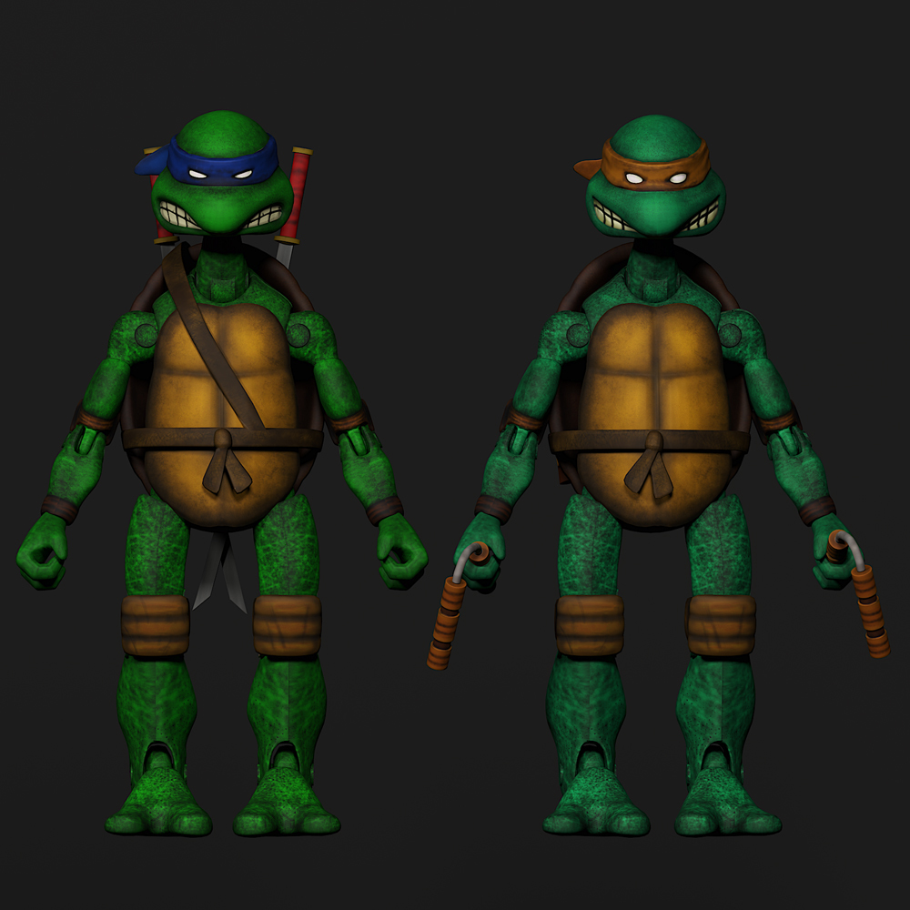 3D file Original TMNT 4 Action Figures set_1 🎨 ・3D printer model to ...