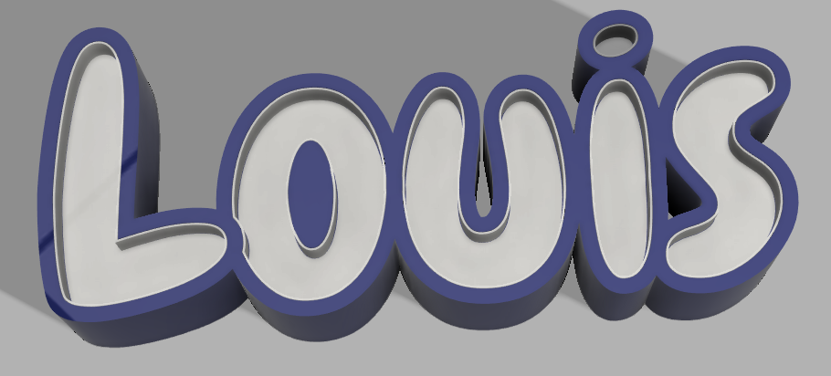 Fichier STL LAMPE LED PERSONNALISÉE - PRÉNOM Louis 👶 ・Objet pour ...