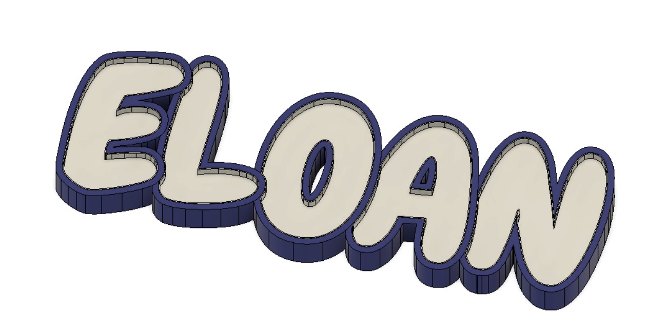 Fichier STL lampe prénom lumineux led ELOAN 🎨・Design à télécharger et à ...