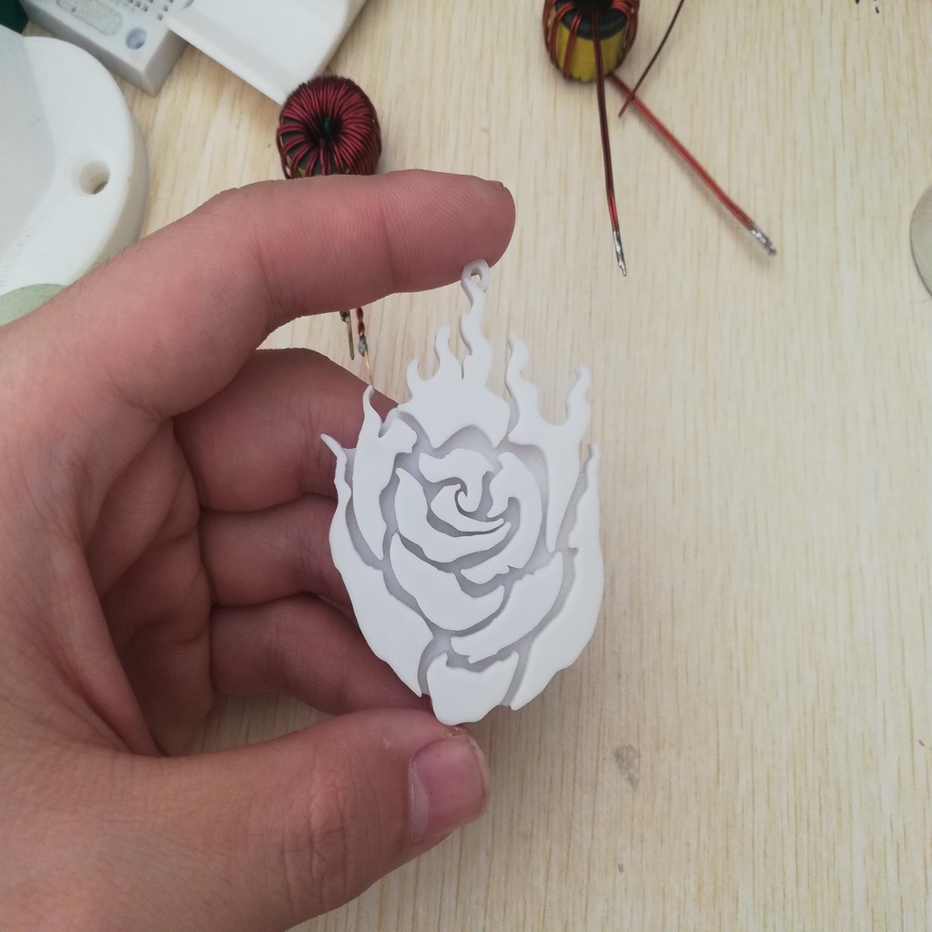 Free 3D file Ruby Rose Logo keychain pendant 💎 ・Template to download ...