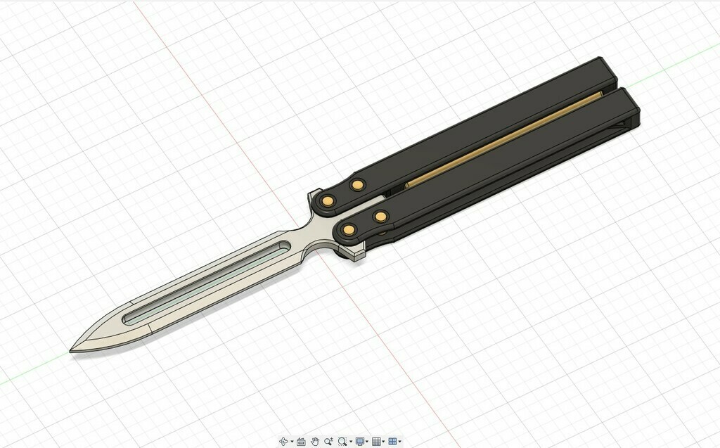 Free 3D file Training Balisong with counterweight 🎲 ・3D printable ...