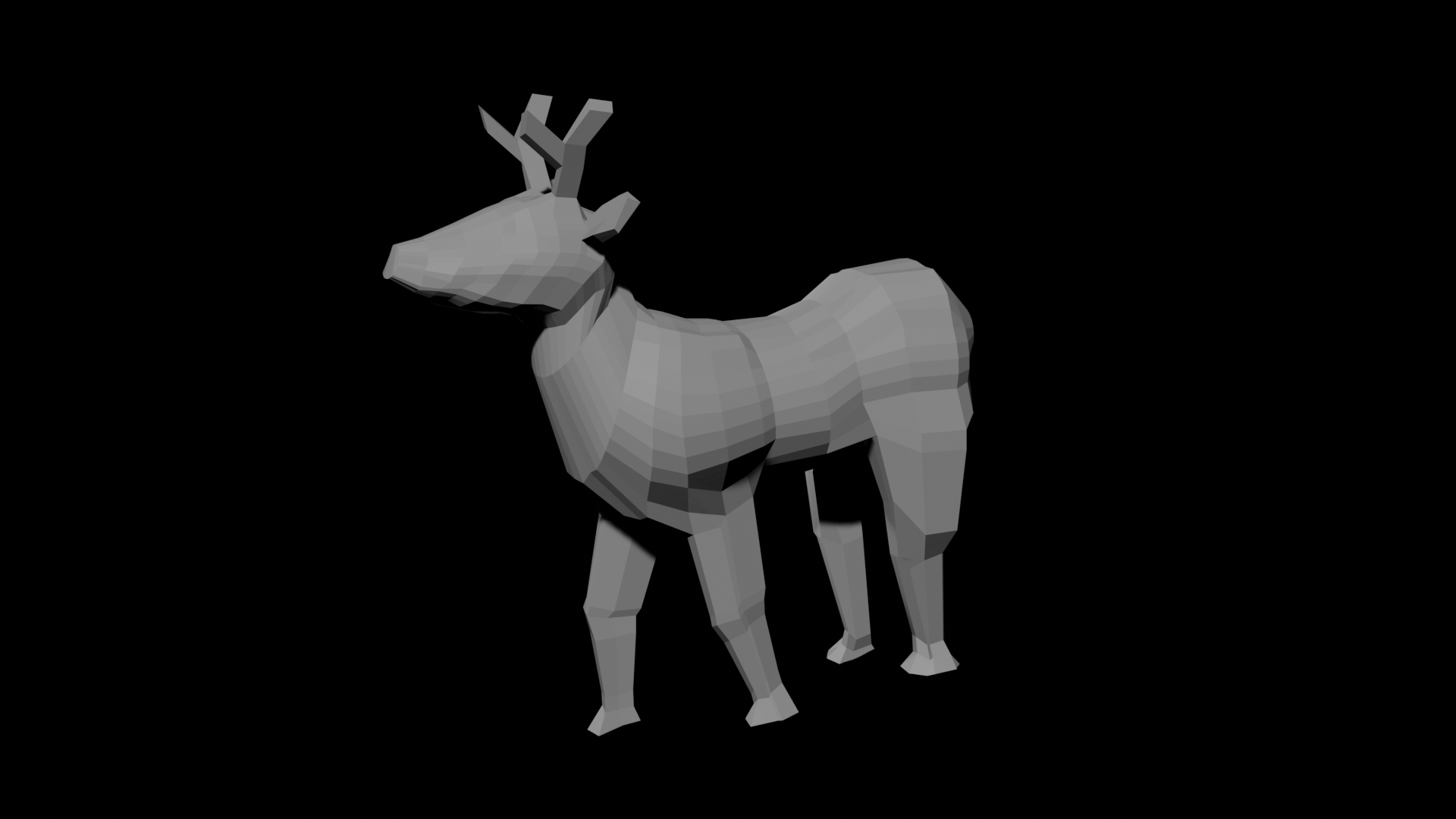 OBJ file low poly deer 🦌 ・3D printable model to download・Cults