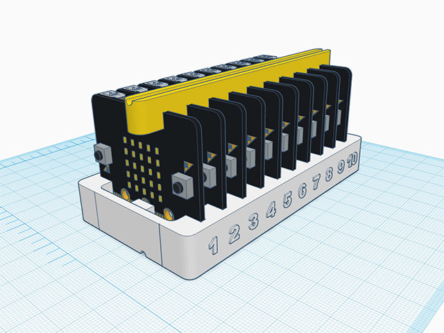 3D-Datei BBC micro:bit Halter für 10er Platine - V2 🎒 kostenlos・Modell ...
