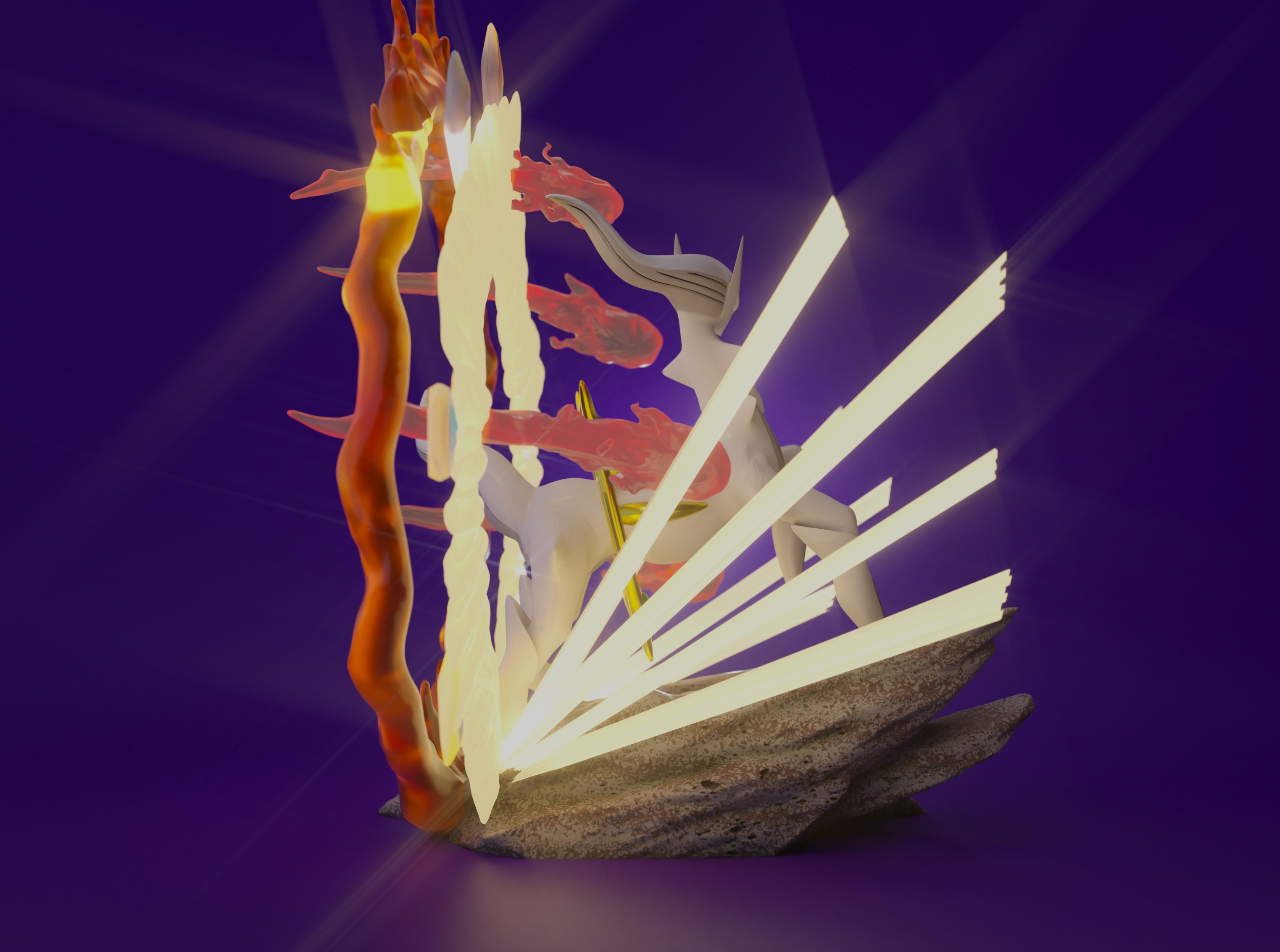 🐉 ARCEUS - 3D PRINTABLE POKEMON with cuts and as a whole・ 3D File for ...