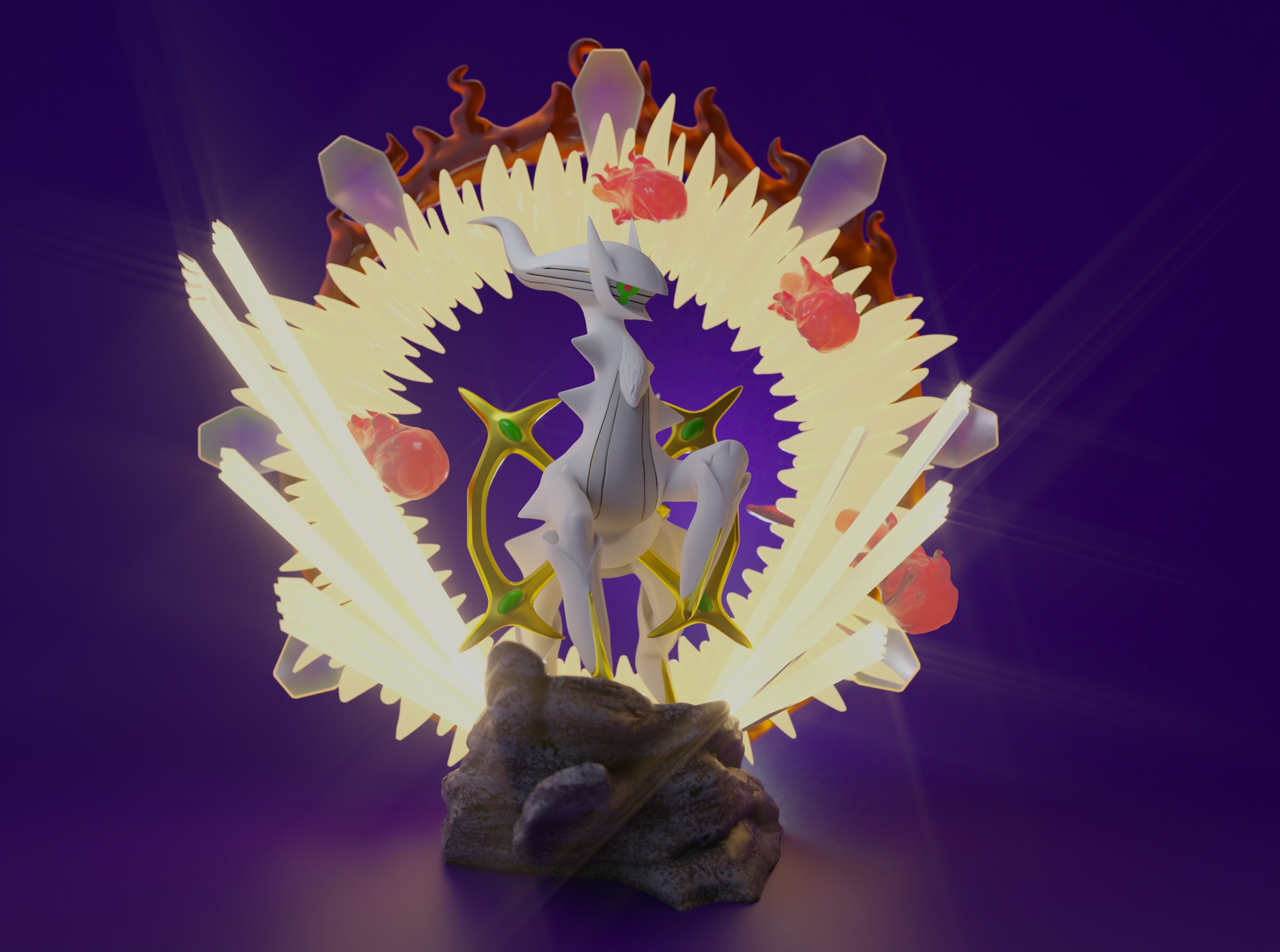 🐉 ARCEUS - 3D PRINTABLE POKEMON with cuts and as a whole・ 3D File for ...