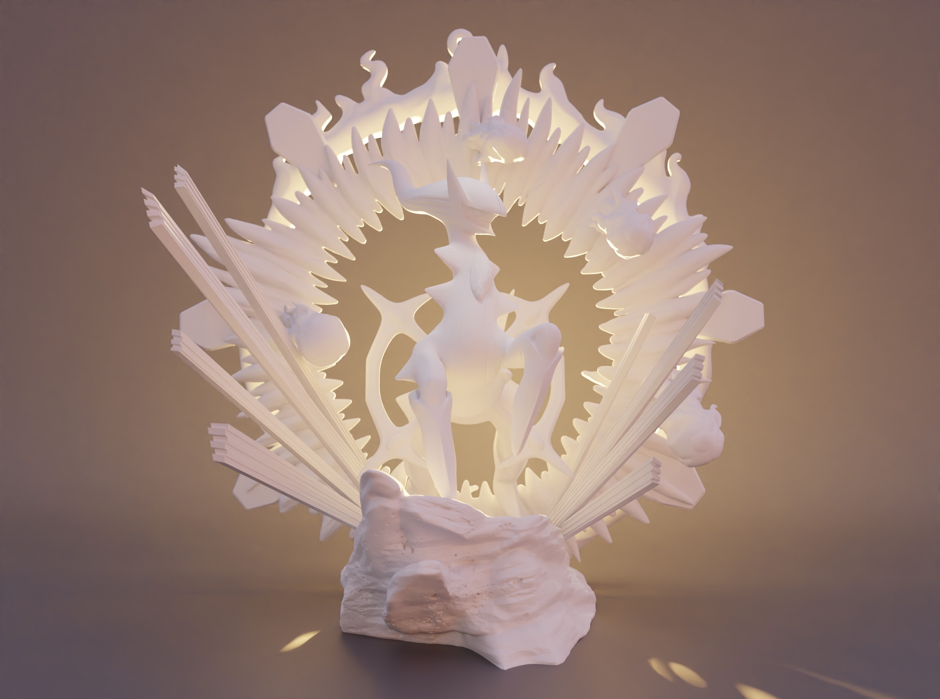 🐉 ARCEUS - 3D PRINTABLE POKEMON with cuts and as a whole・ 3D File for ...
