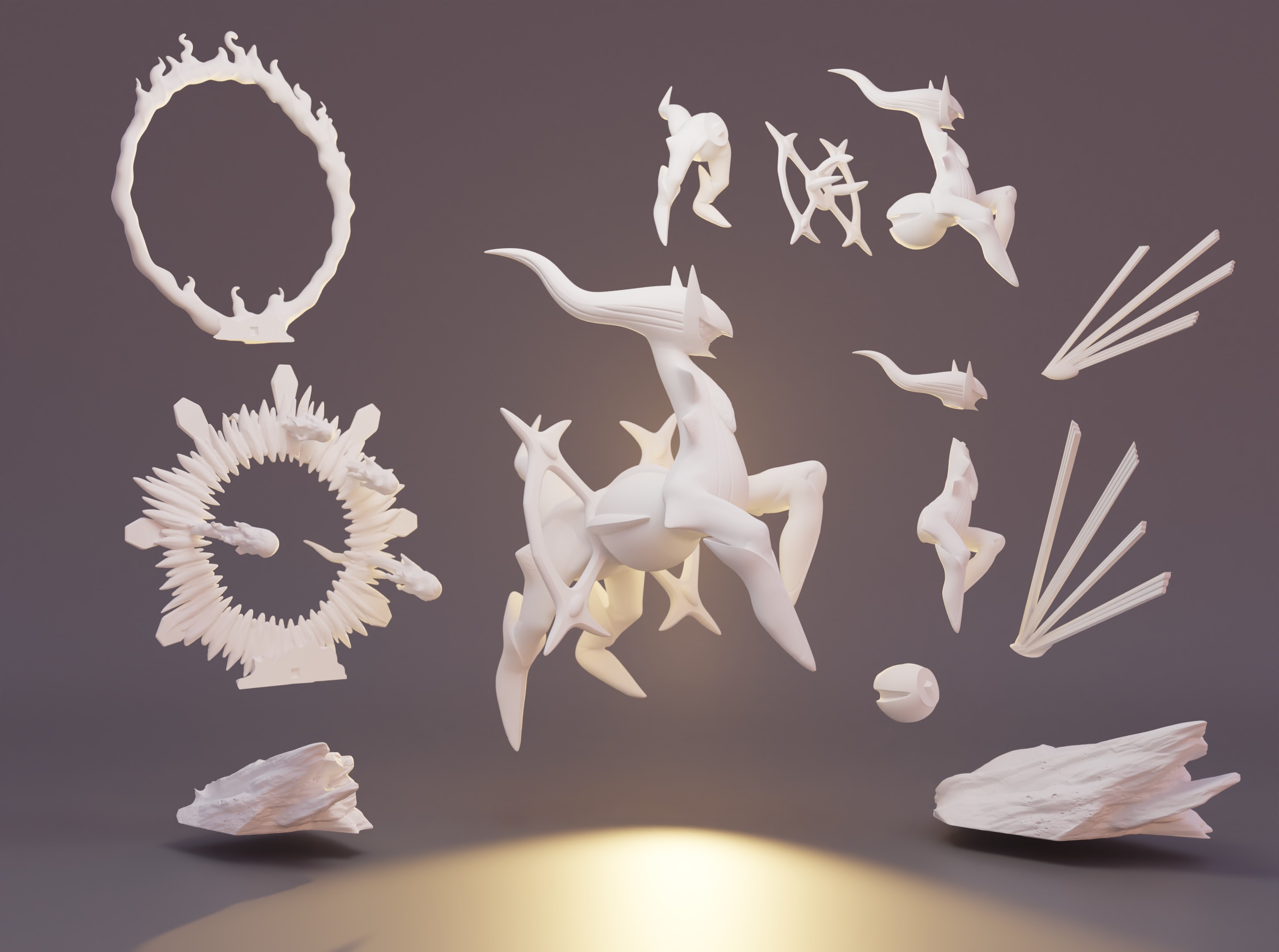 🐉 ARCEUS - 3D PRINTABLE POKEMON with cuts and as a whole・ 3D File for ...