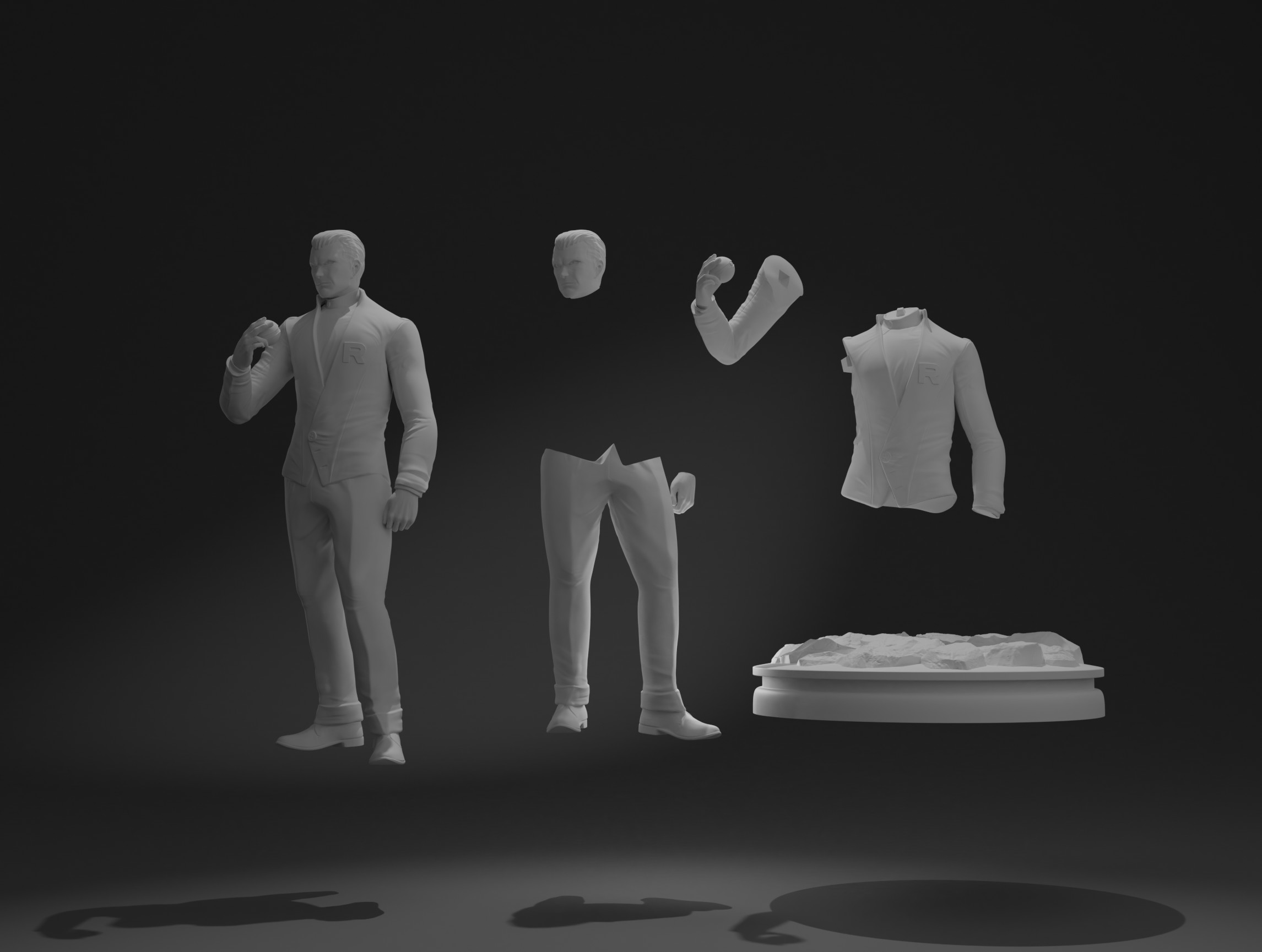 🚀 Giovanni - 3D printable team rocket leader!・ 3D File for ・Cults