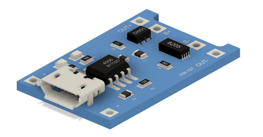 STL file TP4056 Lithium Battery Charger Module - MINI USB 🔋 ・Model to ...