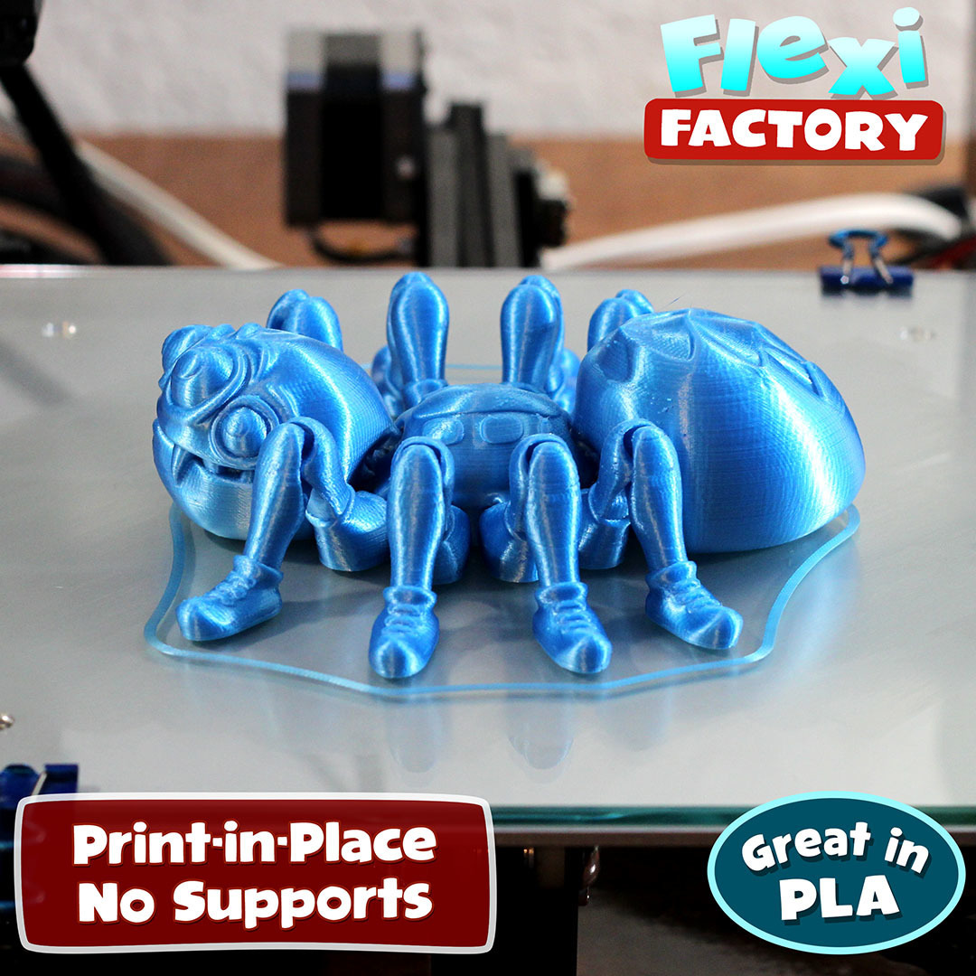 🕷️ Cute Flexi Print-in-Place Spider with 3MF Included!・ STL File for 3D ...