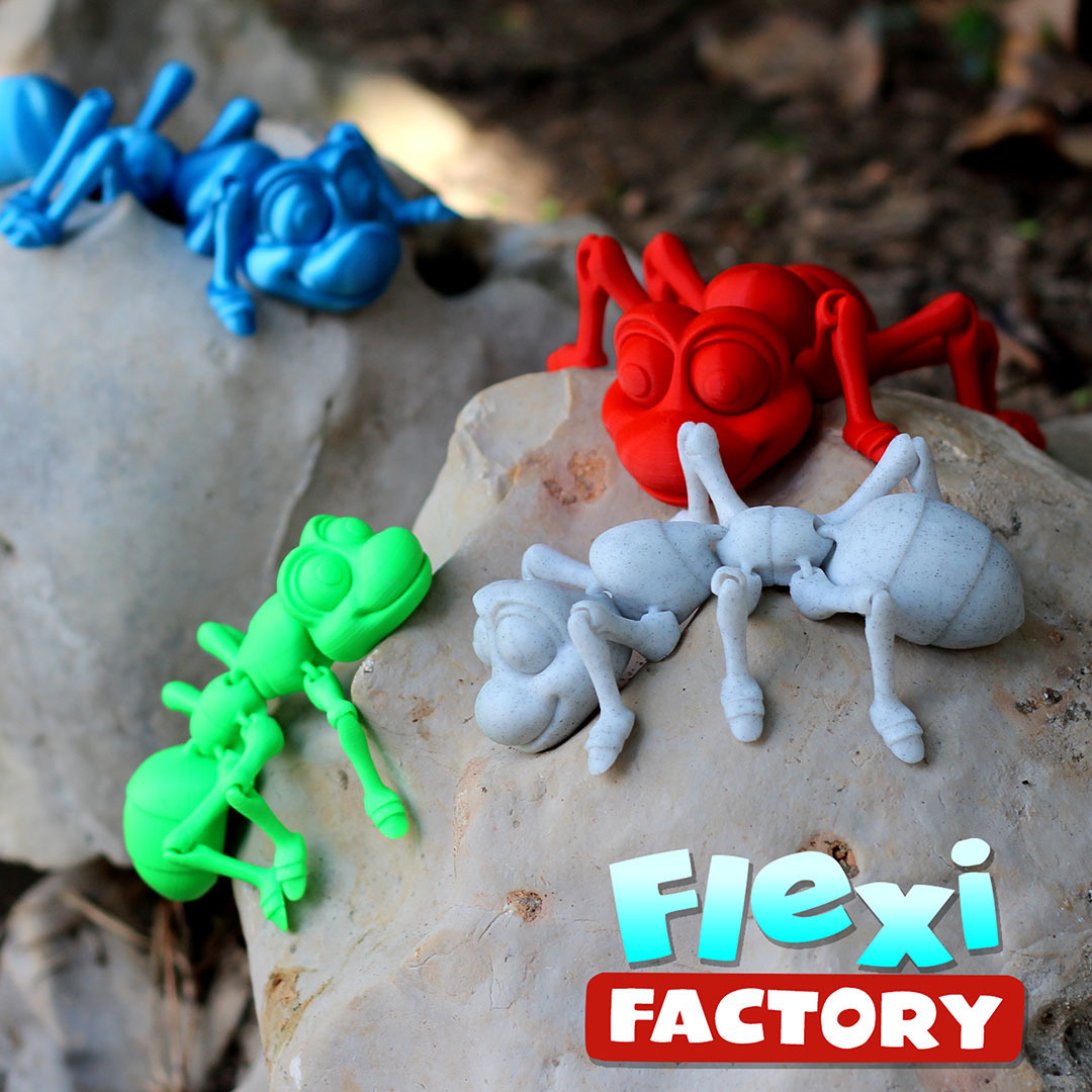 🐜 Cute Flexi Print-in-Place Ant・ STL File for ・Cults