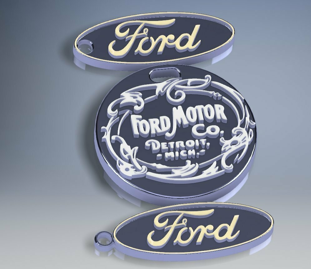🚙 Ford Logo key chain (three pieces)- porte-clés - schlüsselanhänger ...