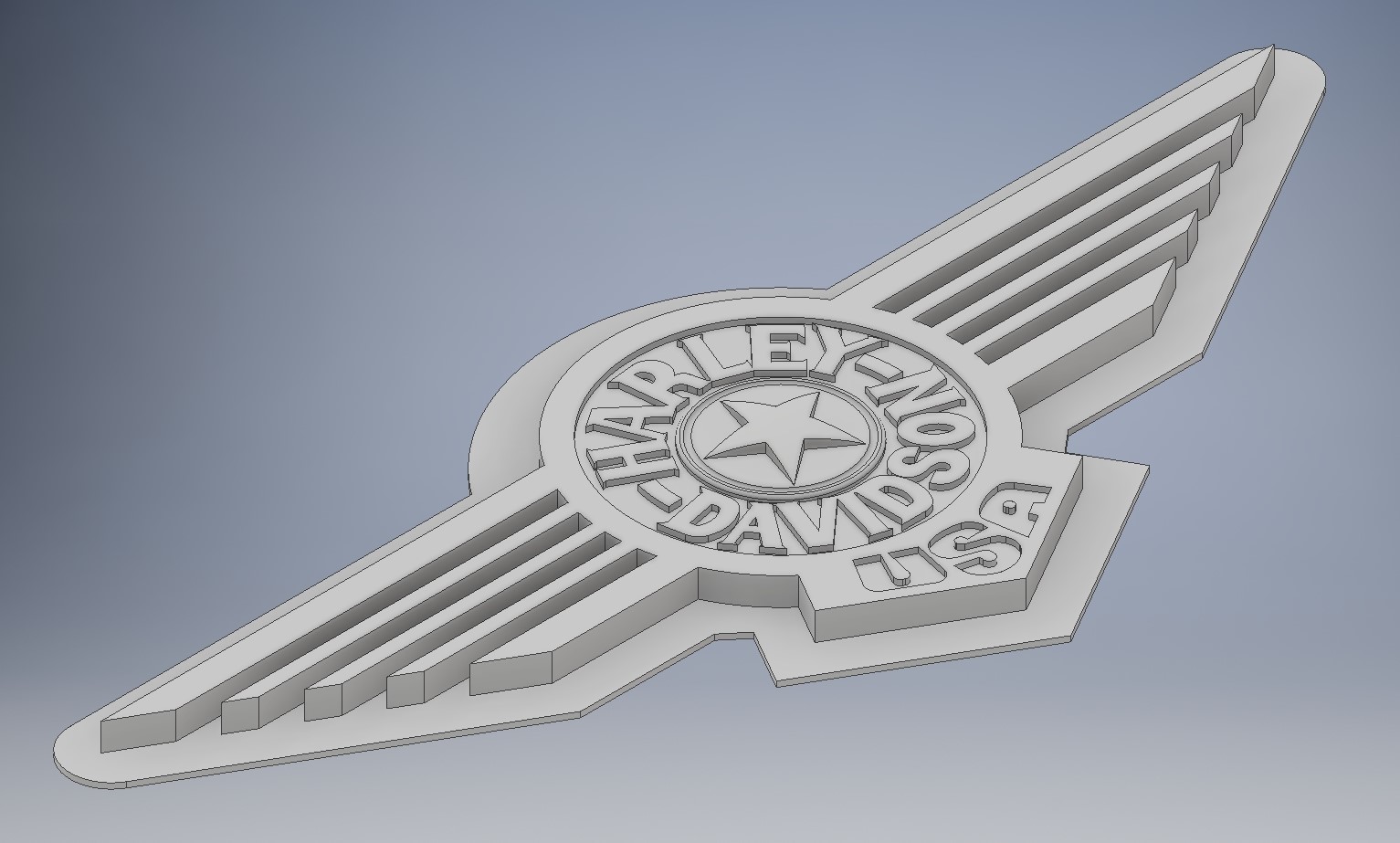 🏍️ Harley Davidson Fat Boy logo・ 3D File for ・Cults