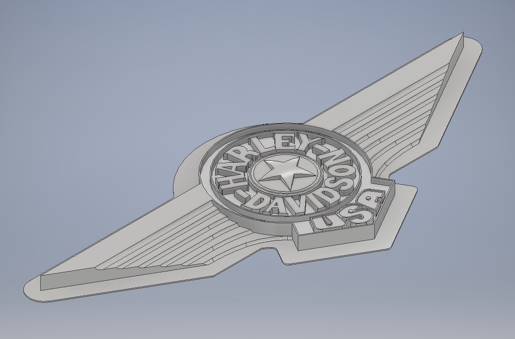 🏍️ Harley Davidson Fat Boy logo・ 3D File for ・Cults