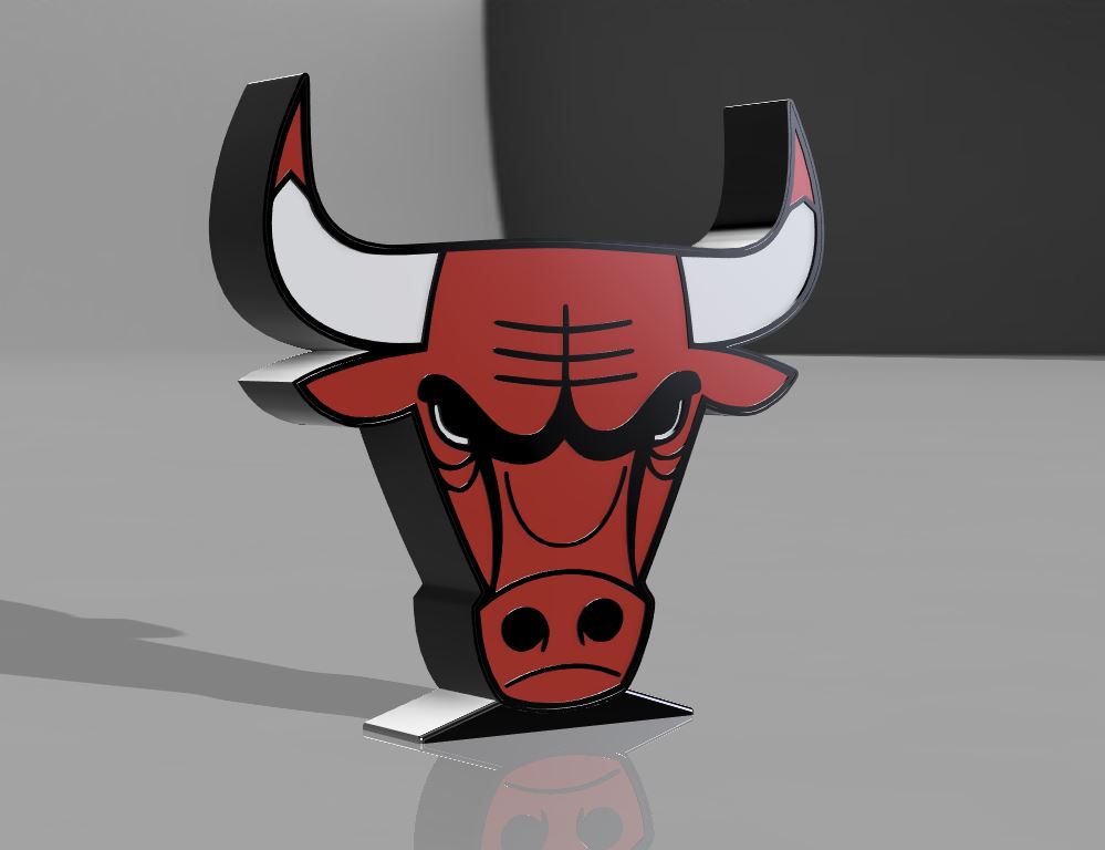 Fichier STL lampe chicago bulls 👽 ・Design pour impression 3D à ...