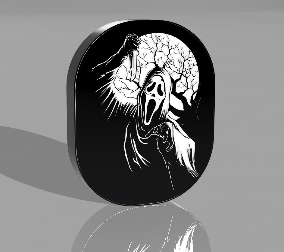 Archivo STL lámpara scream 👽 ・Modelo de impresión 3D para descargar・Cults