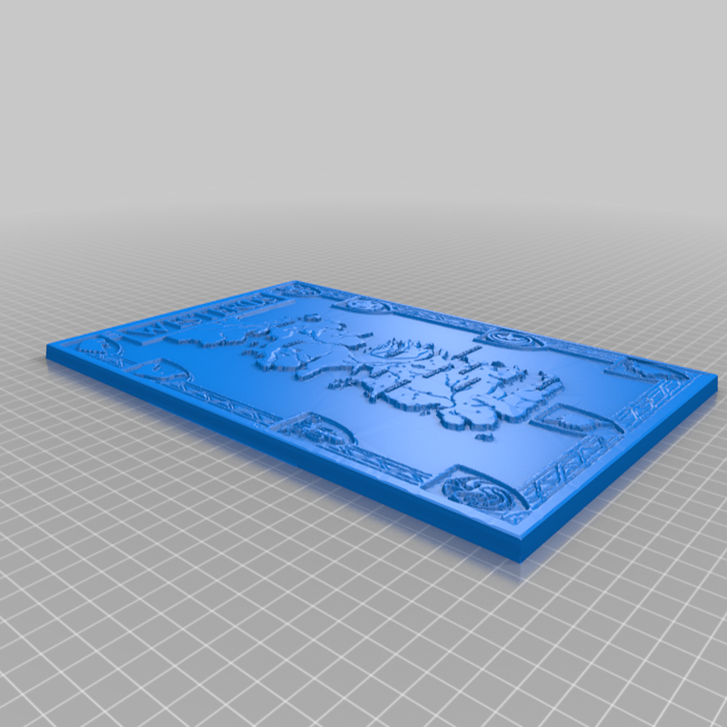 🧞‍♂️ Westeros Plaque (With place names)・Free STL File for ・Cults